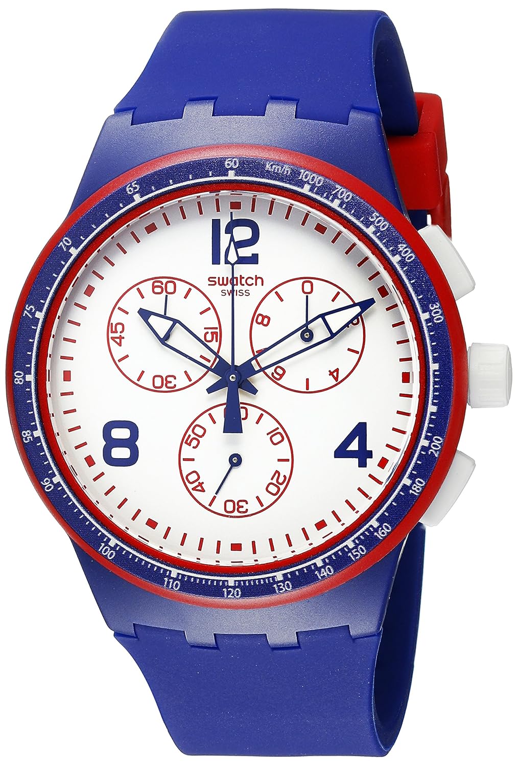 Swatch Unisex SUSZ100 Originals Analog Display Swiss Quartz Blue Watch ...