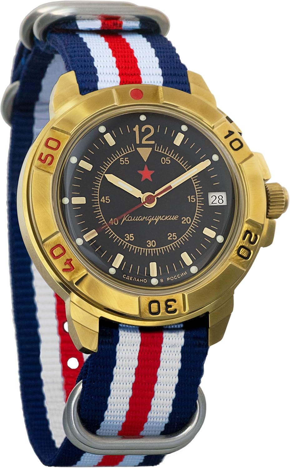 Amazon.com: Vostok Komandirskie Black Dial Classic Army Mechanical Mens ...