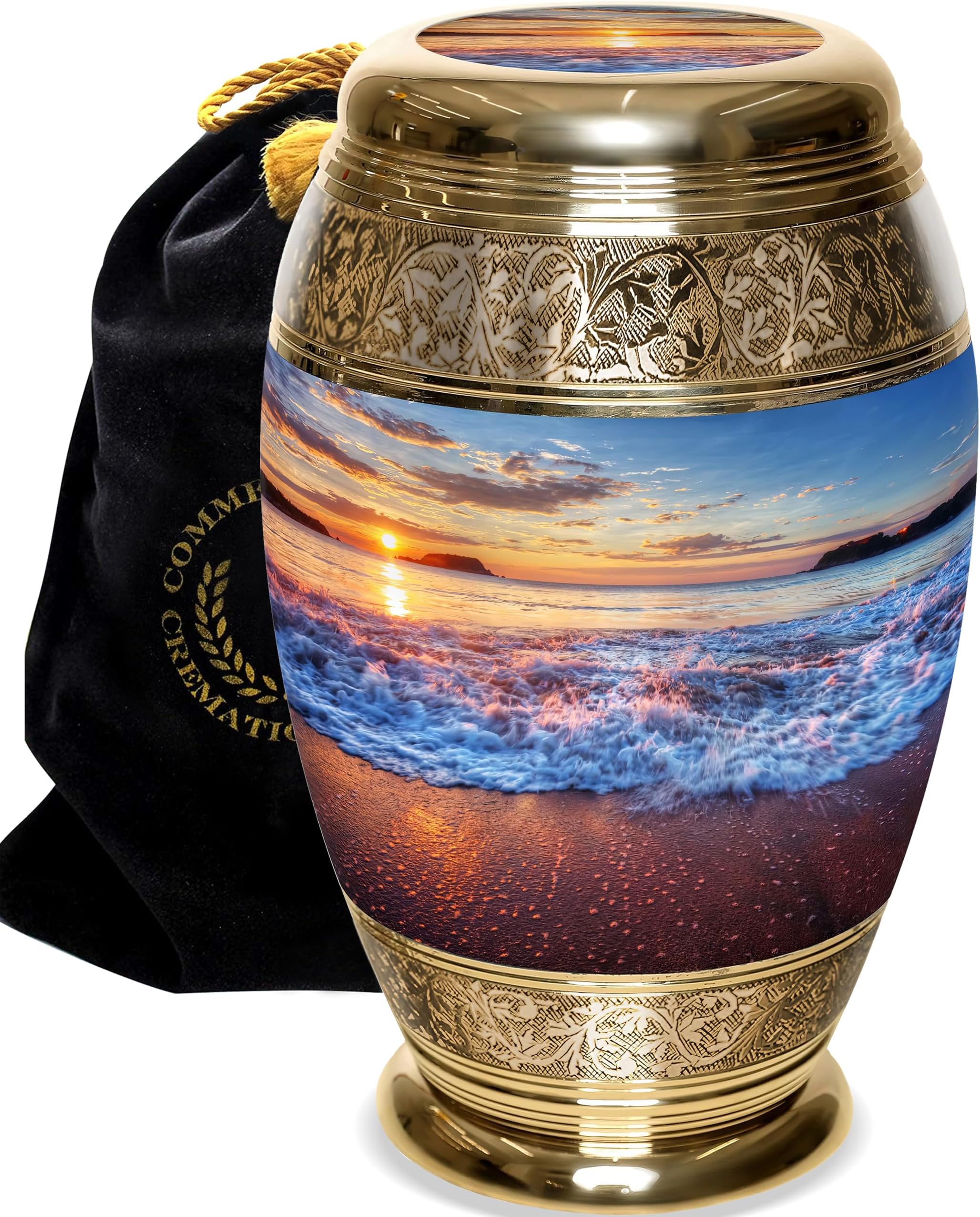 Amazon.com: Hawaiian Sunset Large Cremation Urn & Matching Funeral ...