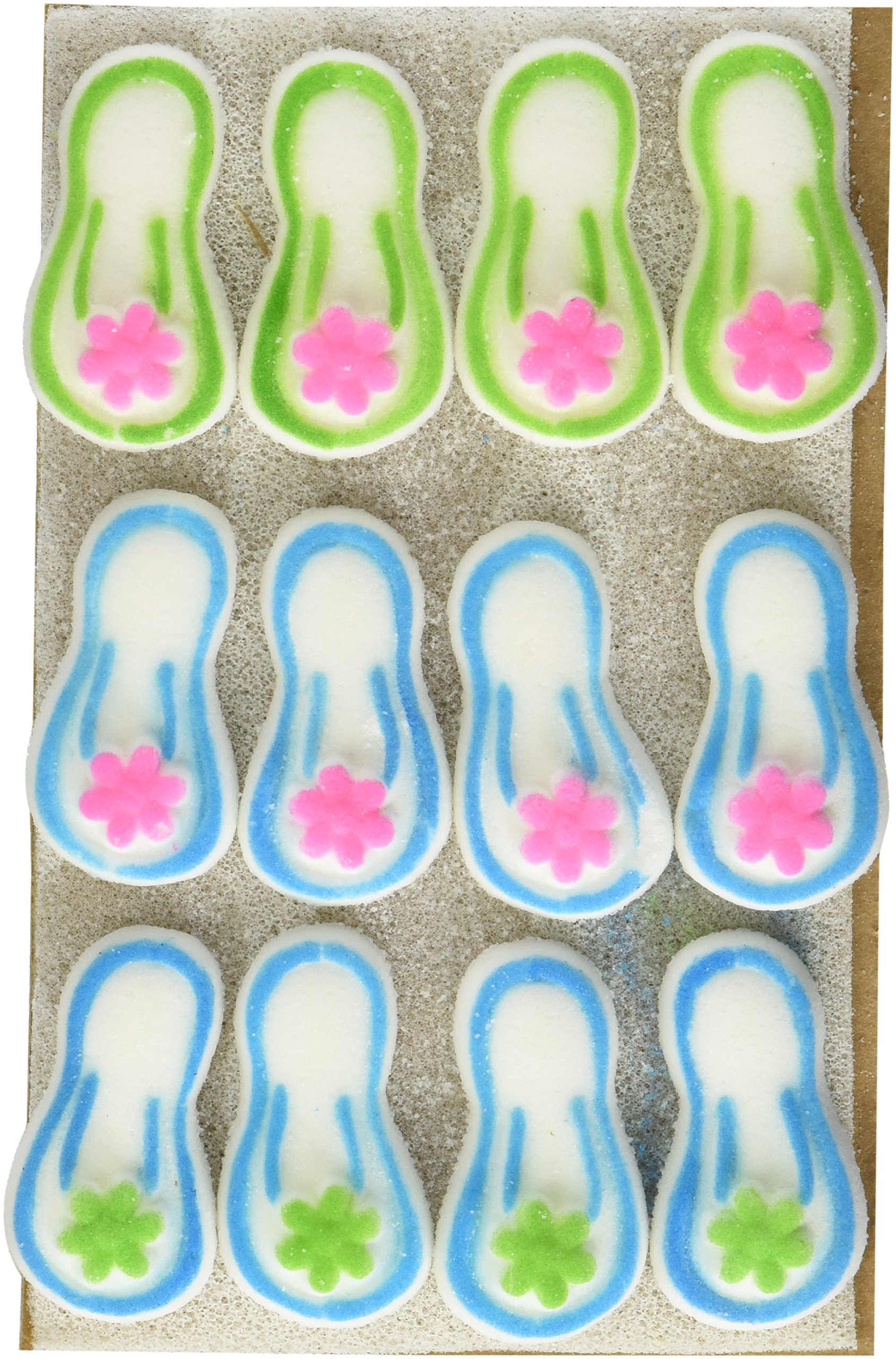 Amazon.com: Flip Flops Sugar Decorations Cookie Cupcake Cake 12 Count ...