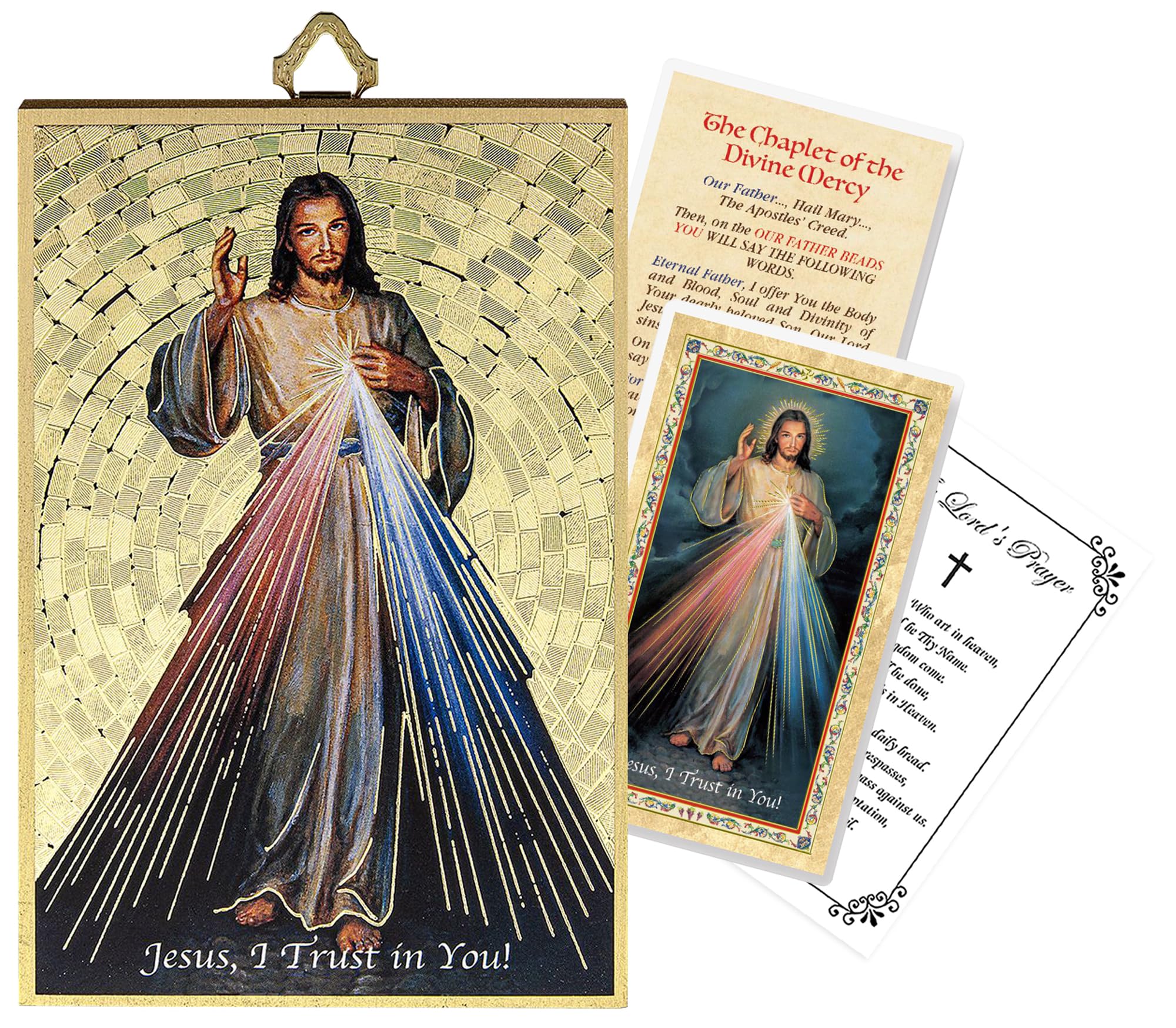 Buy Divine Mercy Image Plaque - Divine Mercy Chet Prayer Card, The Lord ...