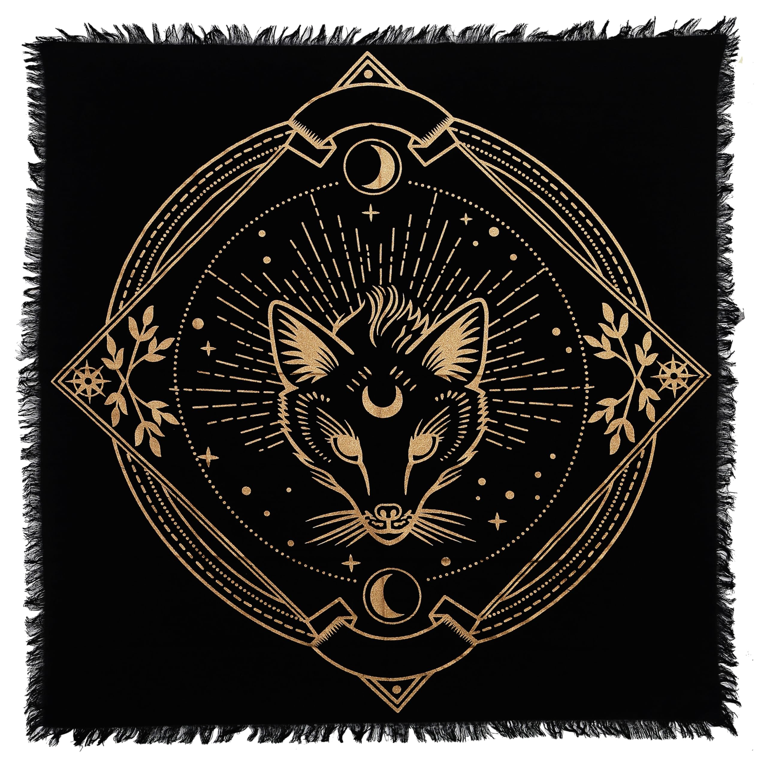 Snapklik.com : Indian Consigners Altar Cloth Golden Unique Wolf ...