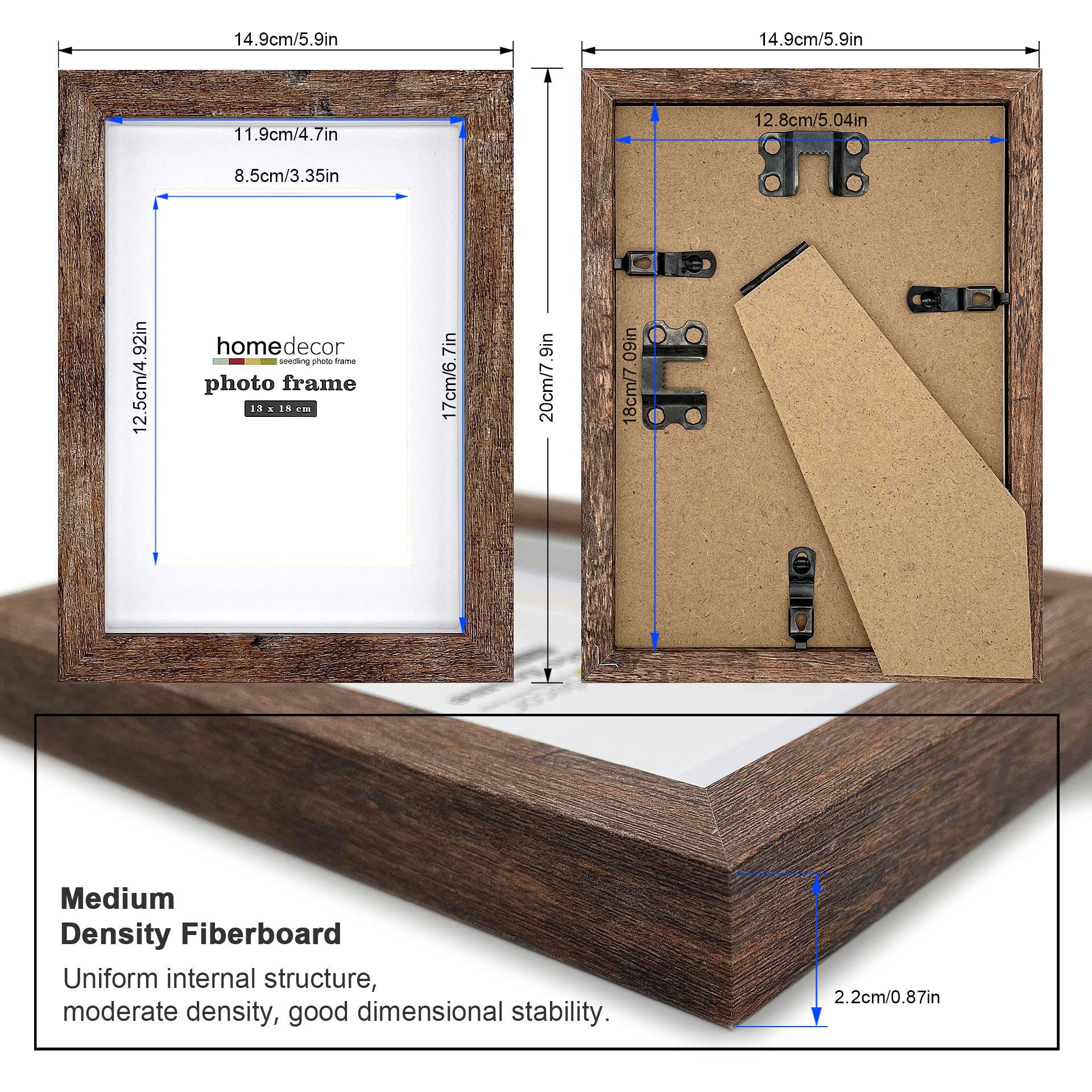 Shadow Box Frame, 4 Pack Picture Frame Set, Wall Picture Frame ...