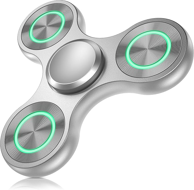 Amazon.com: ATESSON Metal Light Up Fidget Spinner Toys, Durable ...