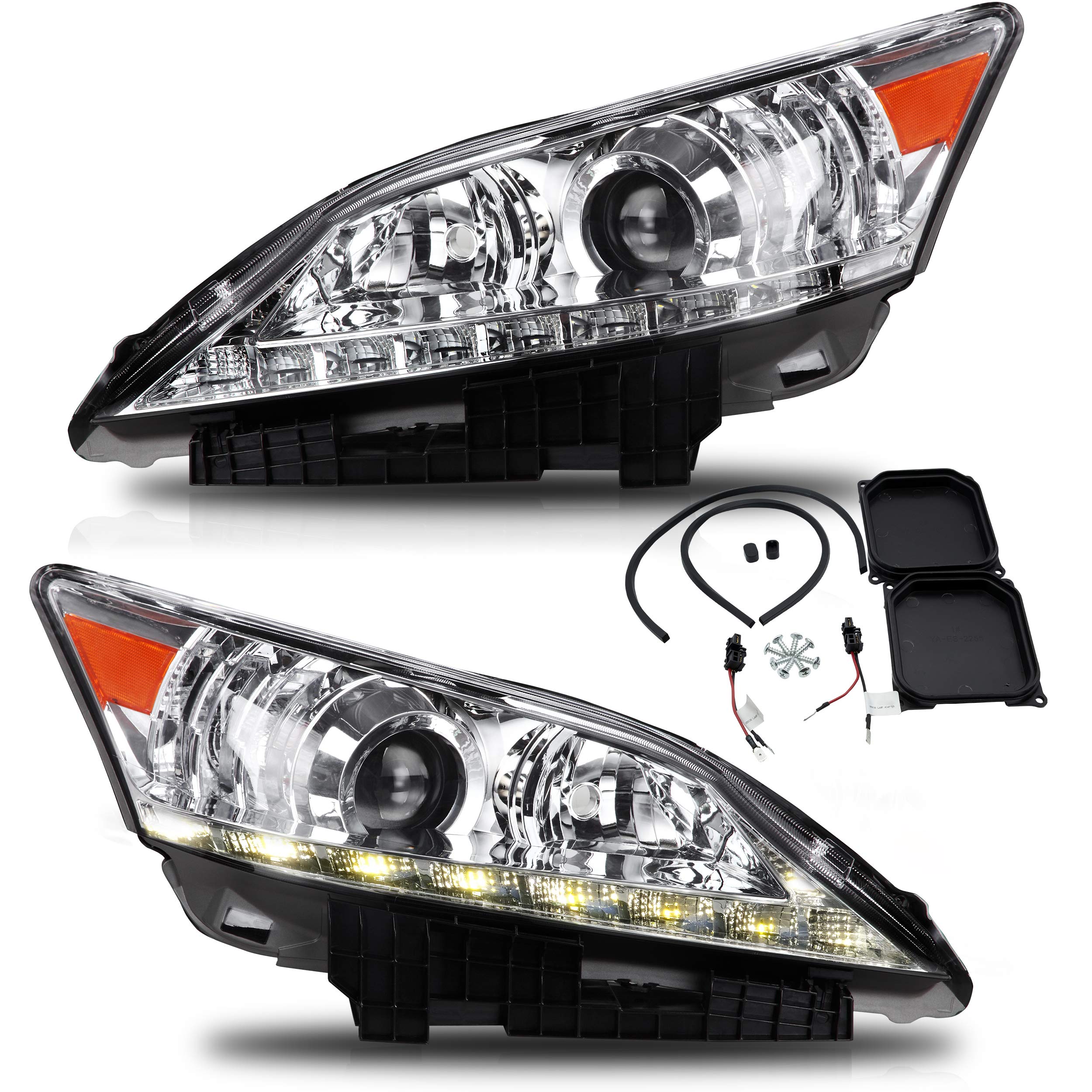 Vland Headlight Assembly For Lexus Es350 2010 2011 2012 Chrome ...