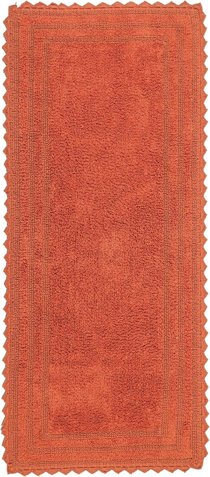 Amazon.com: Royal Blaze Autumn Rust Orange Reversible Cotton Bath Mat ...