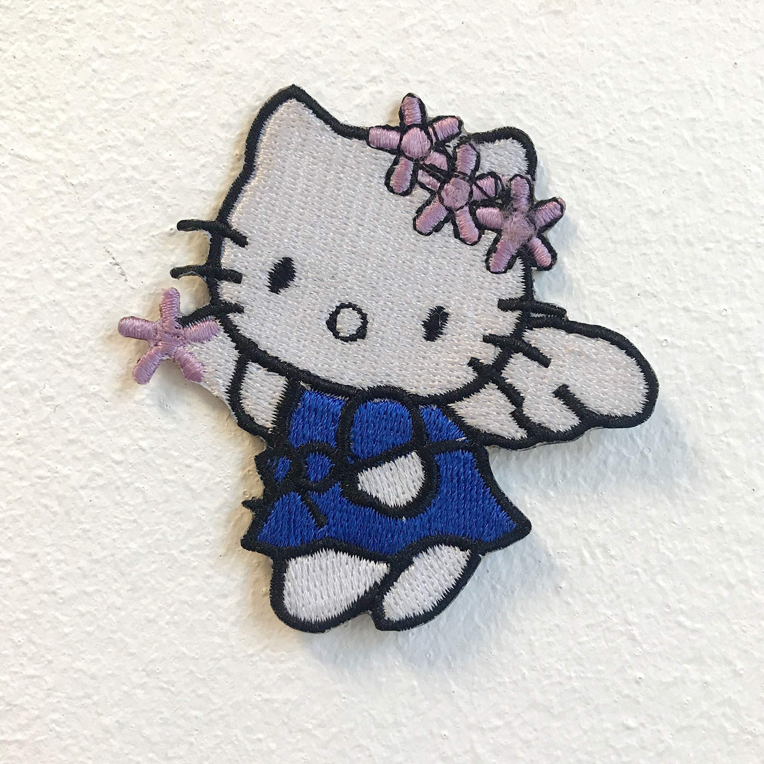 Cute Classic hello kitty cat Embroidered Iron On / Sew On Patch ...