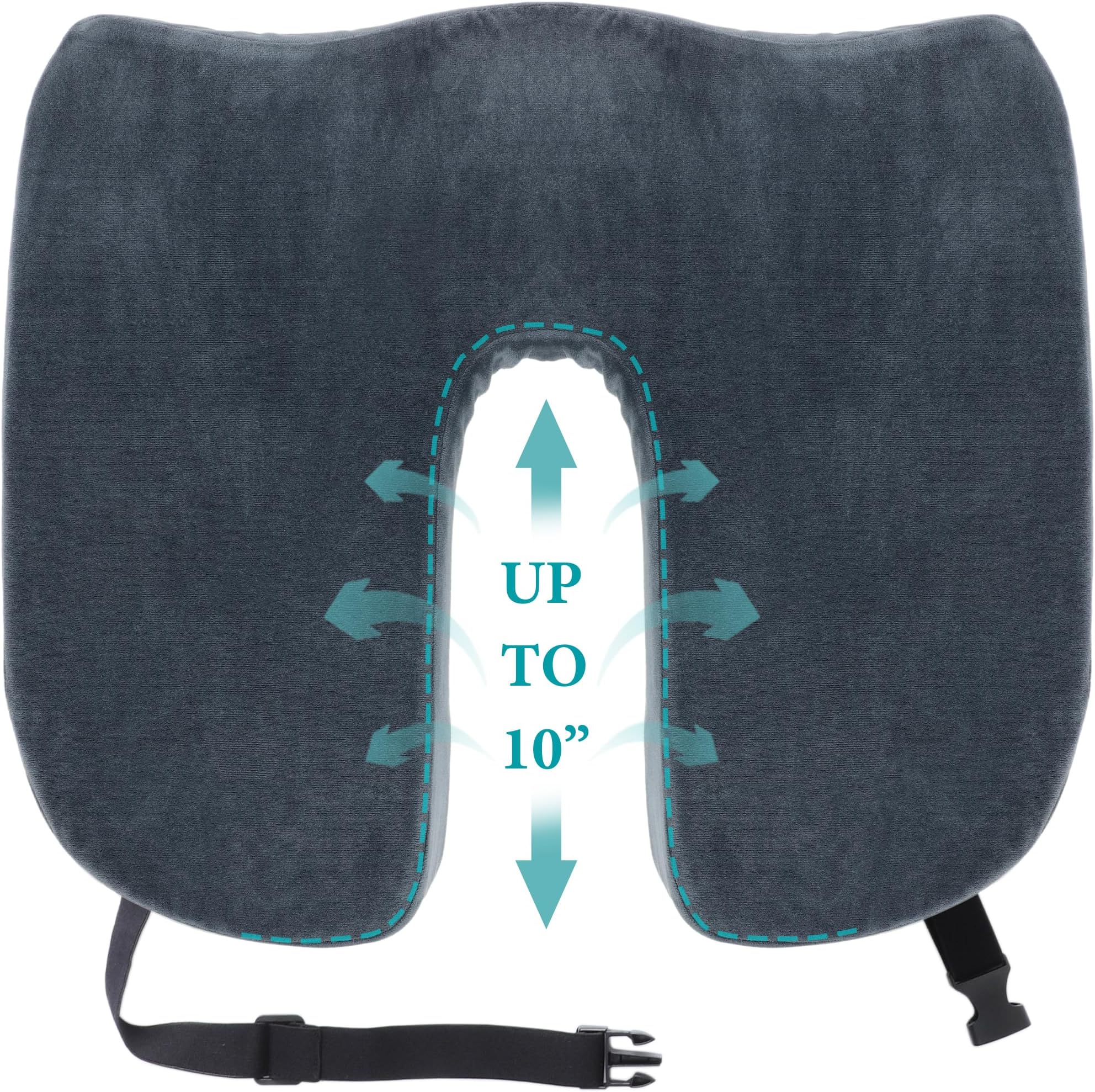 Amazon.com: Tailbone Pain Relief Office Chair Cushion 10-Inch Extended ...