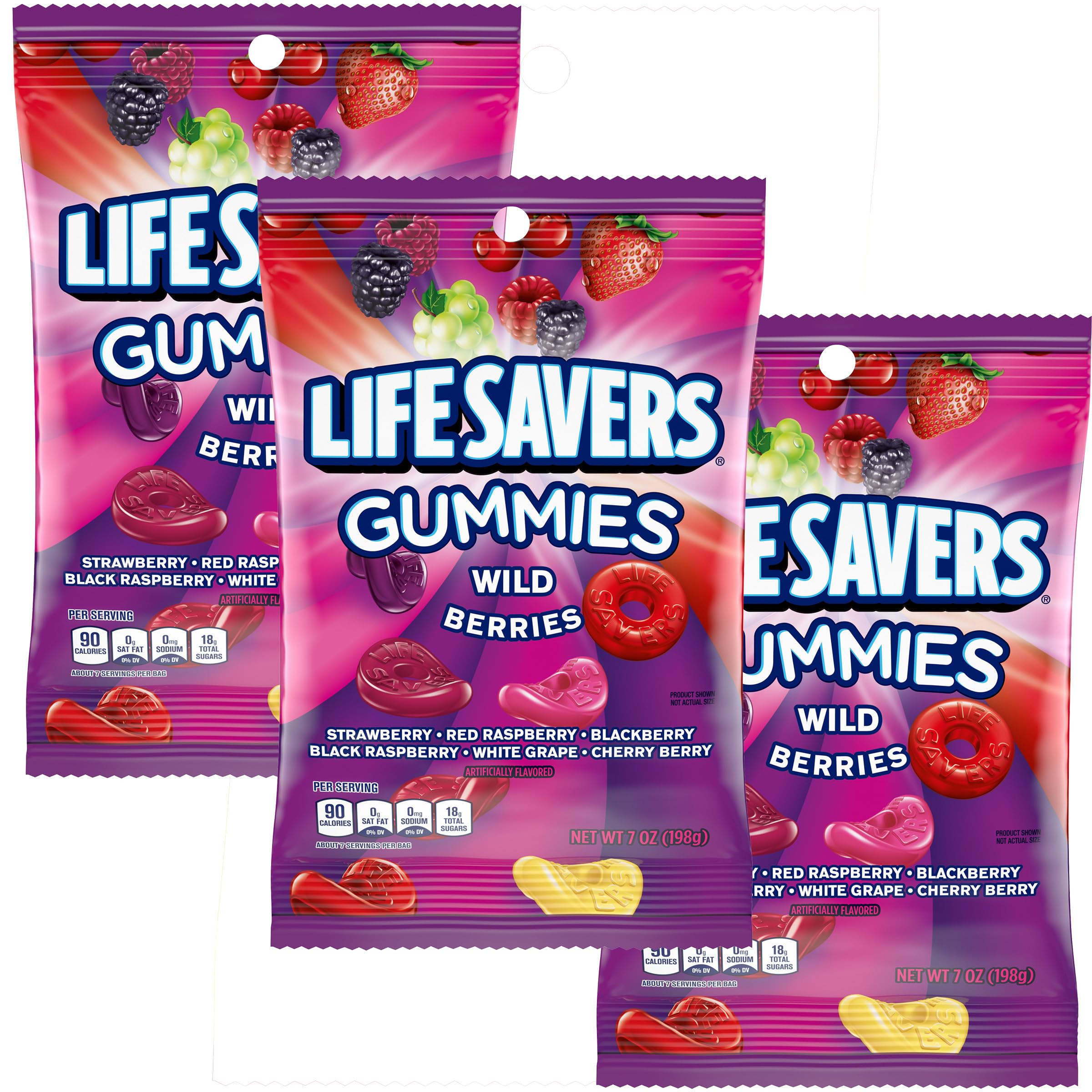 Amazon.com : Wild Berries Gummies, 7oz Gummy Bag (3 Pack), Gummy Candy ...