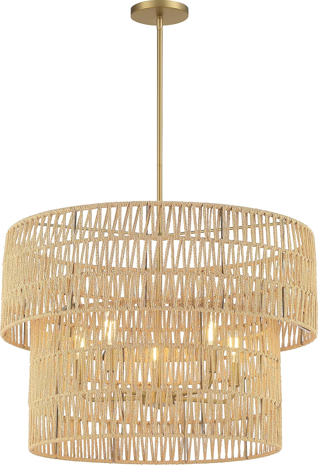 Amazon.com: Minka Lavery 5045-695 Bungalow Heaven Papyrus Rope 2 Tiers ...