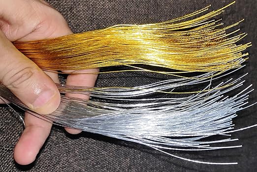 GoSetGet! 100pcs (Gold & Silver) Flexible Metal Wire/Craft Wire (Easy ...