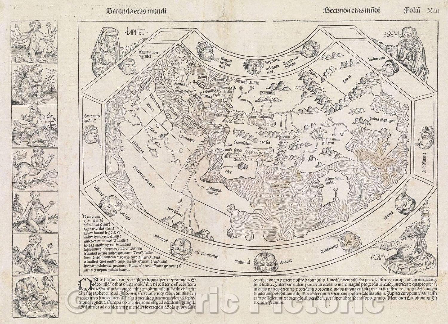 Amazon.com: Historic Map - Secunda ETAS Mundi, 1493 - Vintage Poster ...