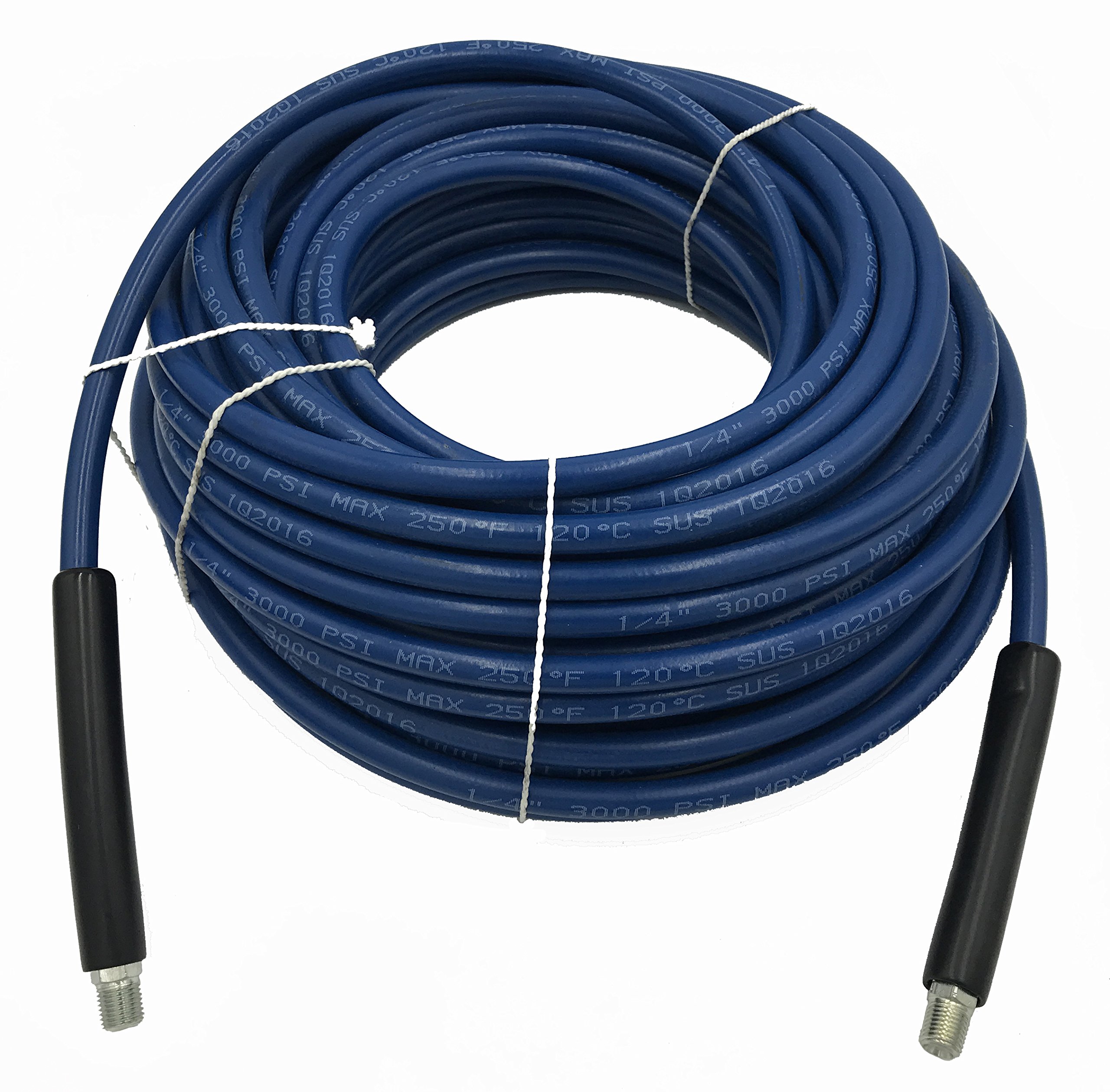 1/4" x 100' Blue Carpet Cleaning Solution Hose 3,000 PSI - Vacuum And ...