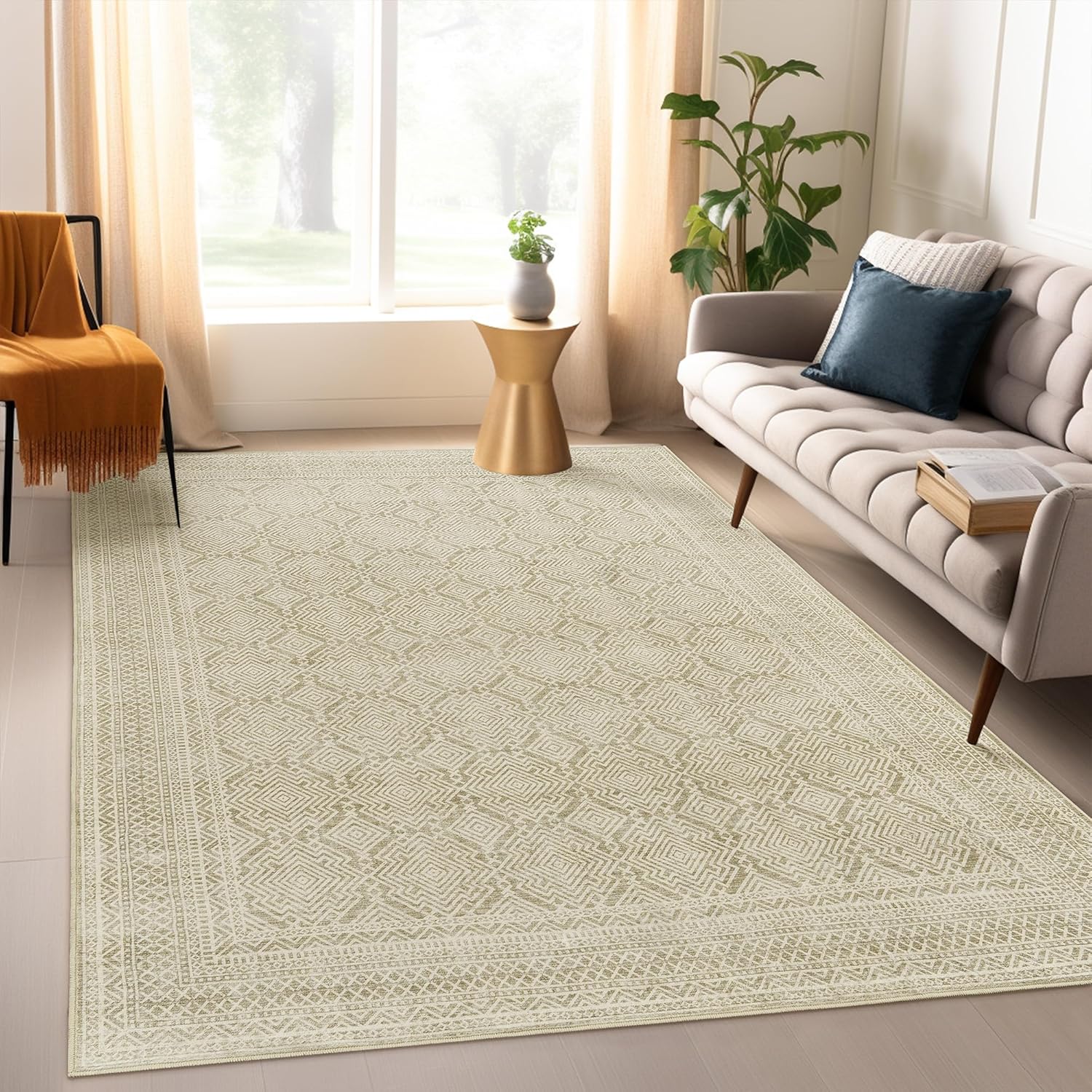 Amazon.com: Art&Tuft 5x7 Rug - Soft Low Pile Washable Area Rugs 5x7 ...