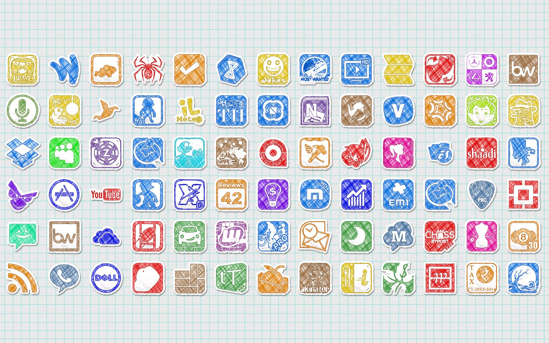 Doodle Draw Icon Pack Theme - App on Amazon Appstore