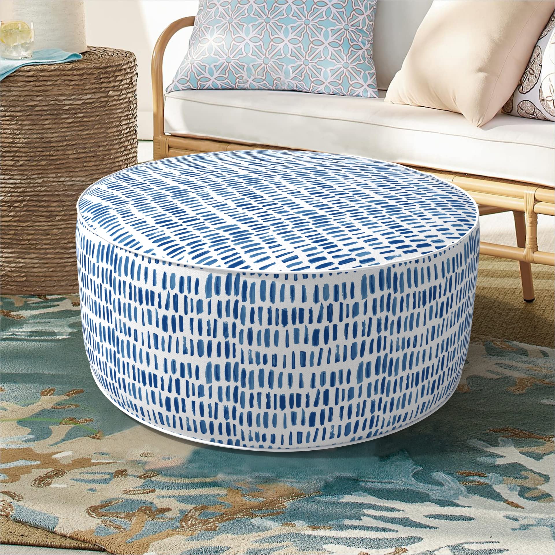 DYTXIII Inflatable Stool Ottoman for Outdoor/Indoor Use, Portable ...