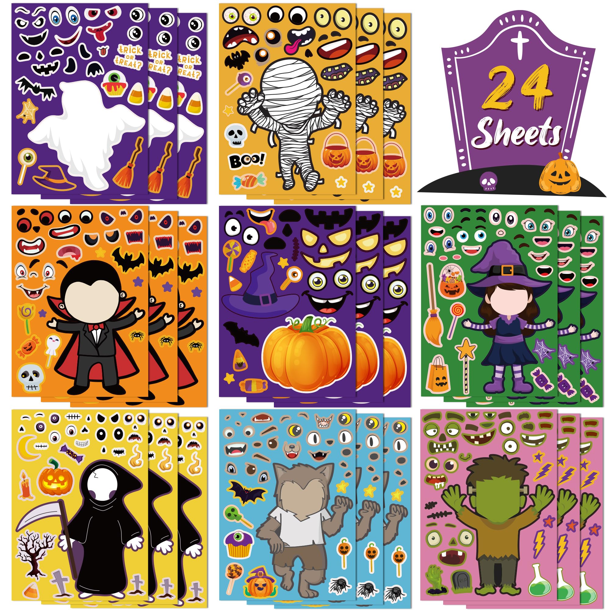 Amazon.com: OHOME Halloween Stickers for Kids - Halloween Party Favors ...