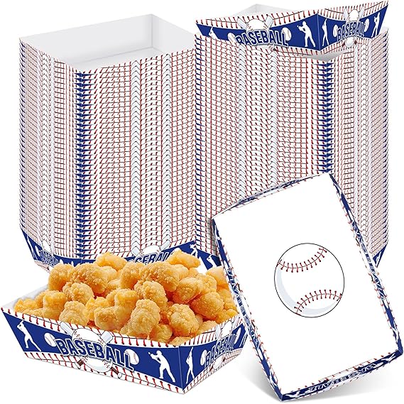 Amazon.com: LOYIM 200 Pack Baseball Trays Bulk 3 lb Baseball Paper Food ...