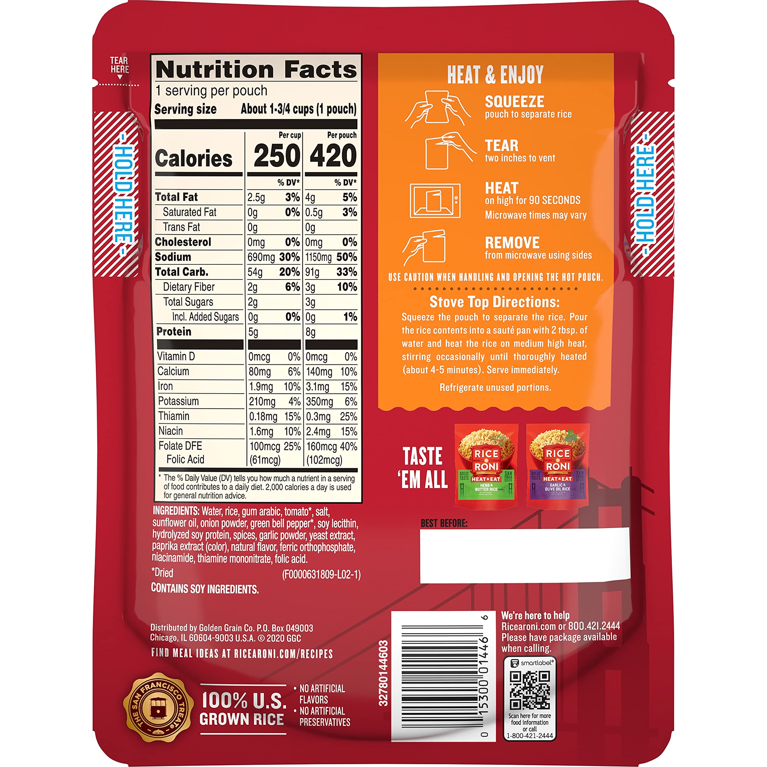 Snapklik.com : Rice-A-Roni Heat & Eat Rice, Microwave Rice, Quick Cook ...