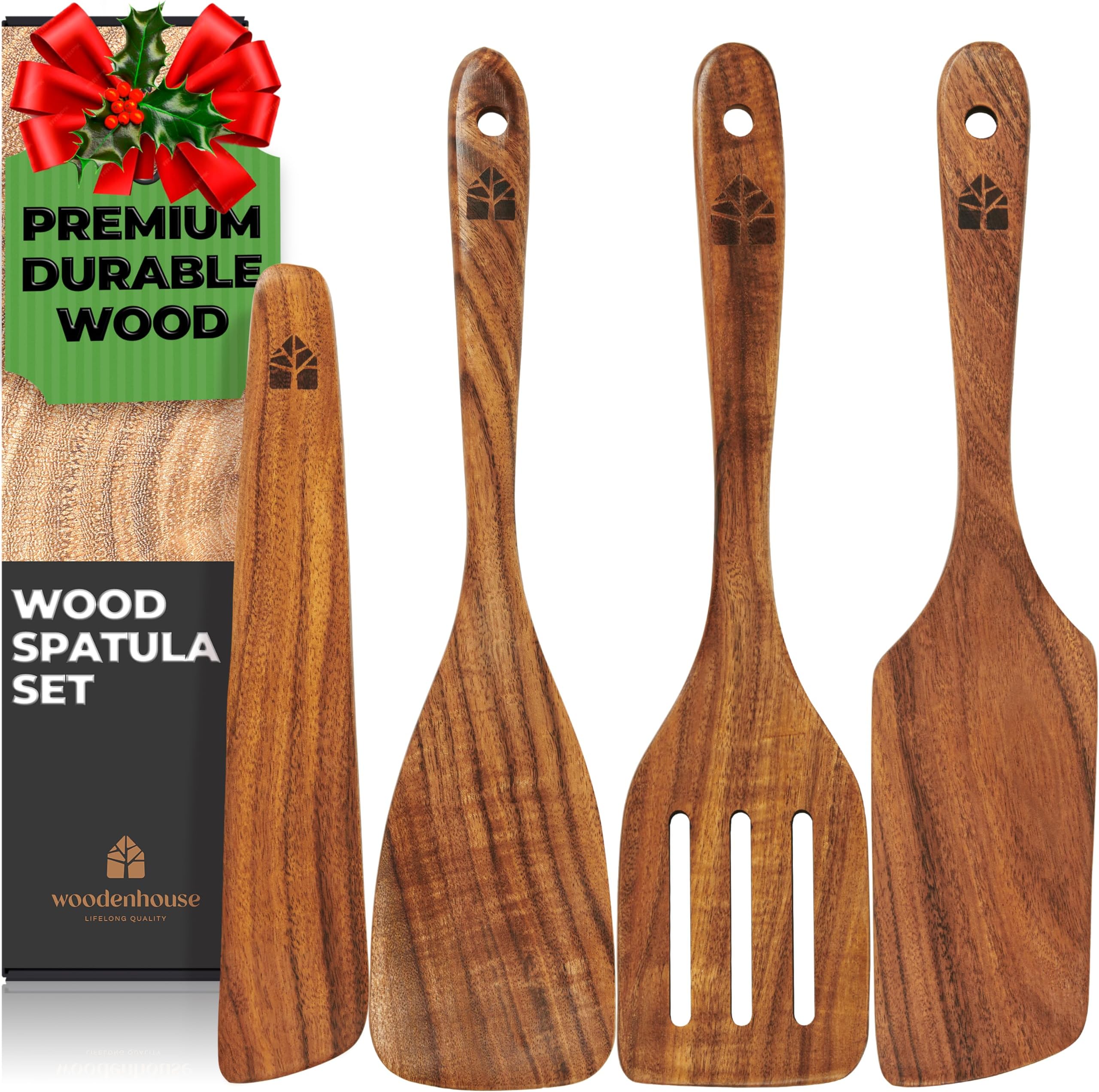 Wooden Spoon 6 Pcs, Cooking Utensils,Kitchen Utensils Natural Teak Wood ...