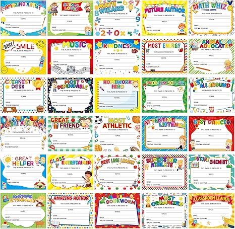 Amazon.com : Student of Award Certificate End of School Year ...