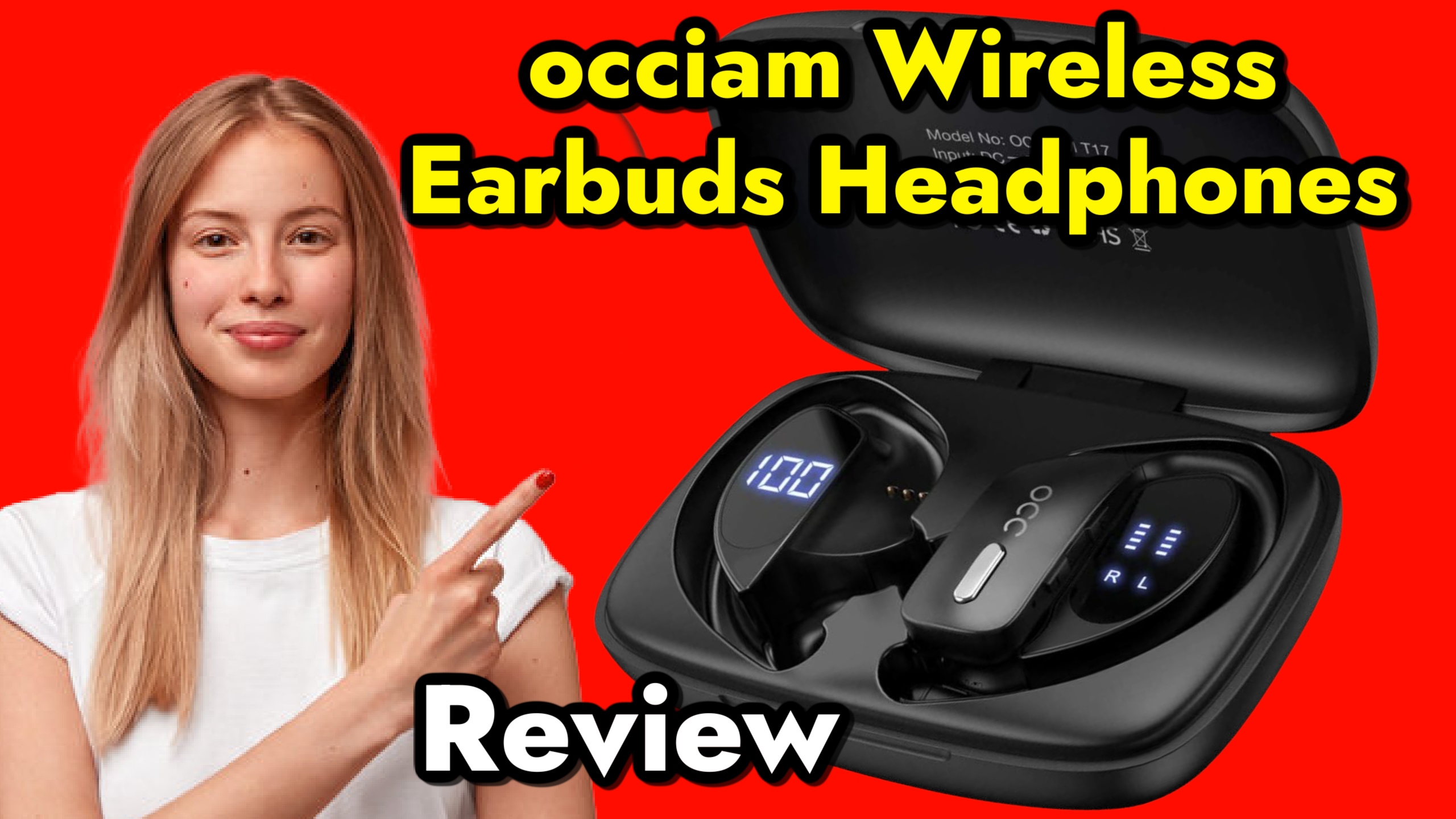 Watch occiam Wireless Earbuds Bluetooth Headphones REVIEW on Amazon Live