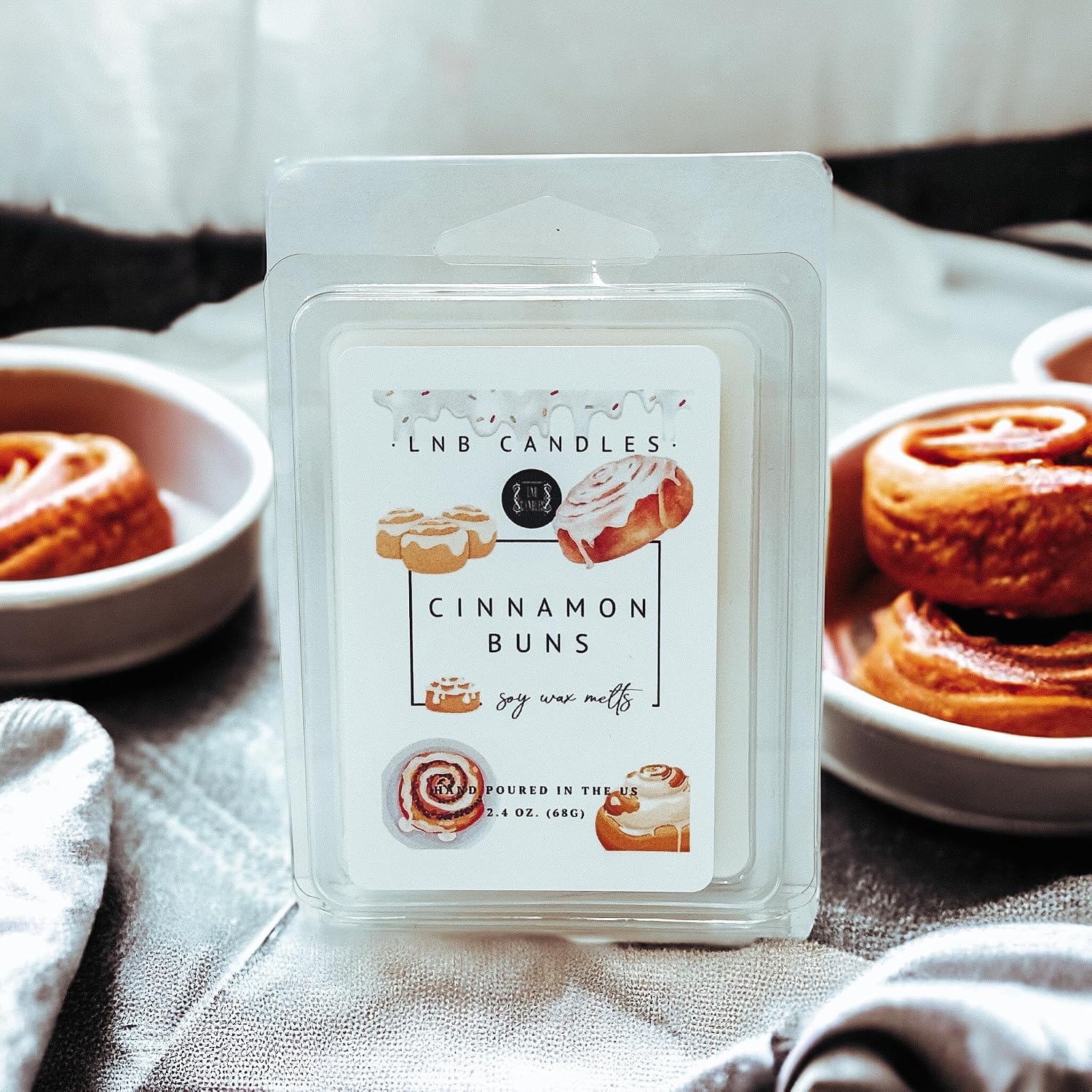 Amazon.com: 3 Pack Cinnamon Buns Made in USA Fragrance Wax Melts Luxury ...