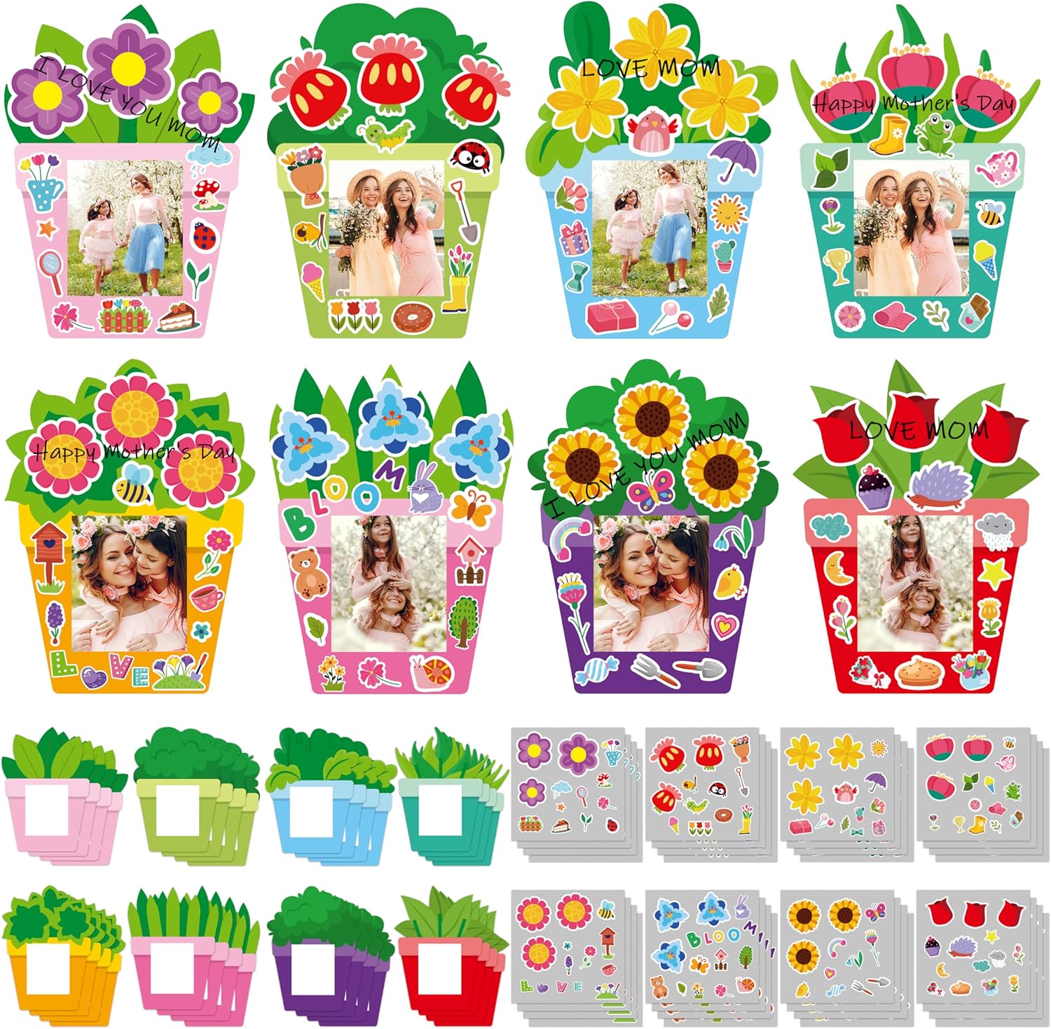 Amazon.com: WATINC 96Pcs DIY Mother's Day Craft Kits for Kids, Make ...