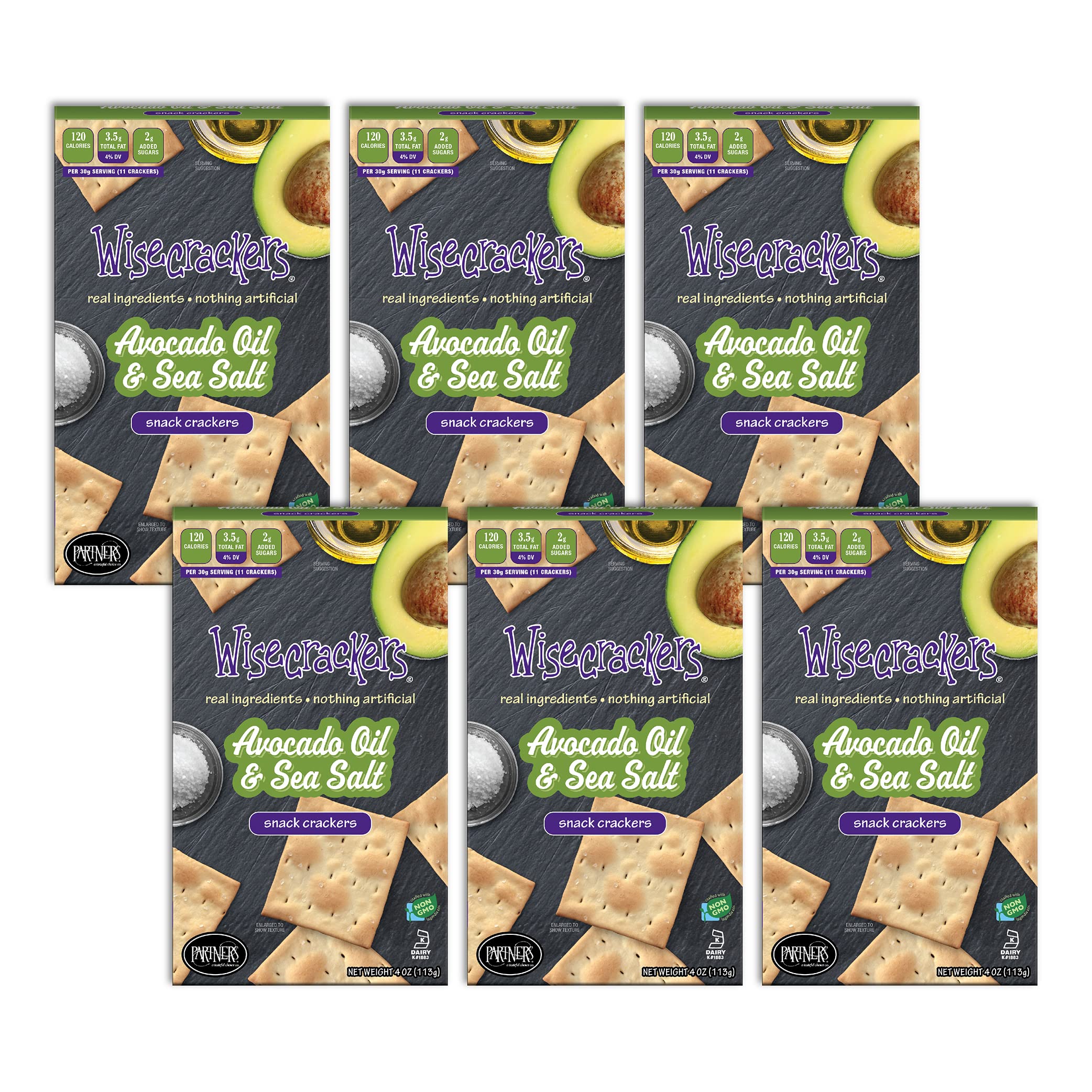 Amazon.com: Wisecrackers Snack Crackers, Avocado Oil & Sea Salt, 4.0 ...