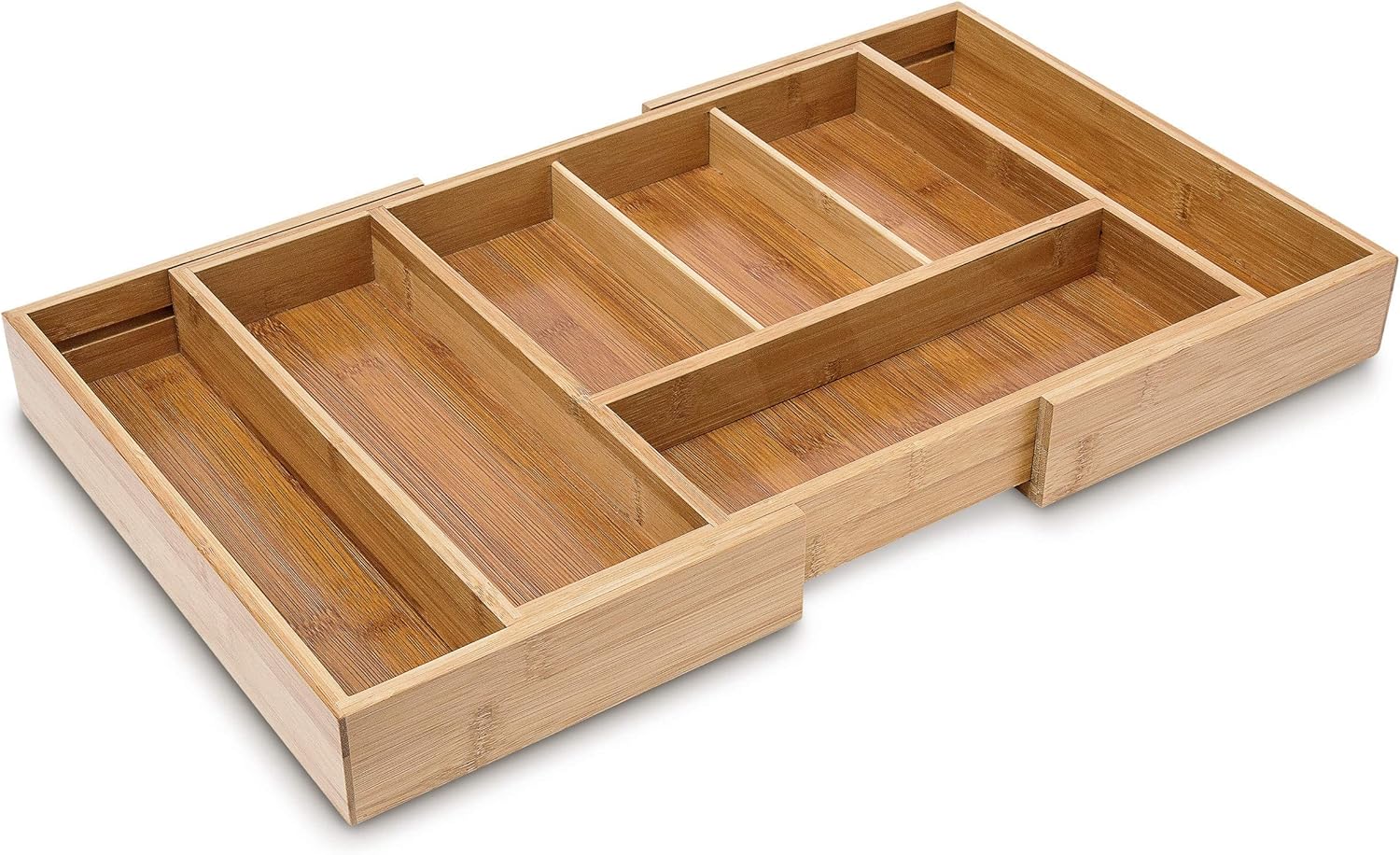 Relaxdays Extendable cutlery tray HBT 5 x 48.5 x 28 cm bamboo cutlery ...