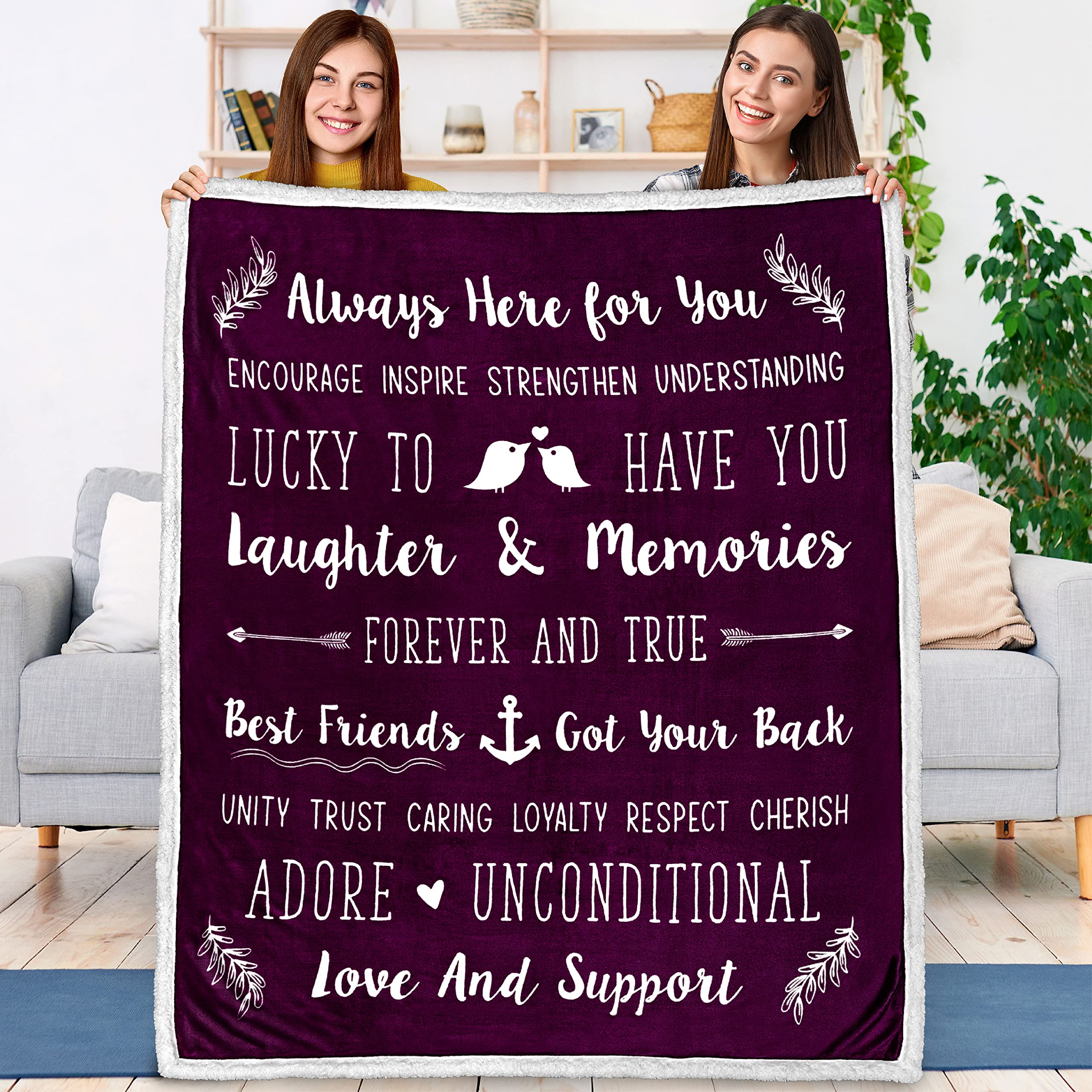 Amazon.com: PAVILIA Best Friend Blanket, Friendship Gifts for Women ...