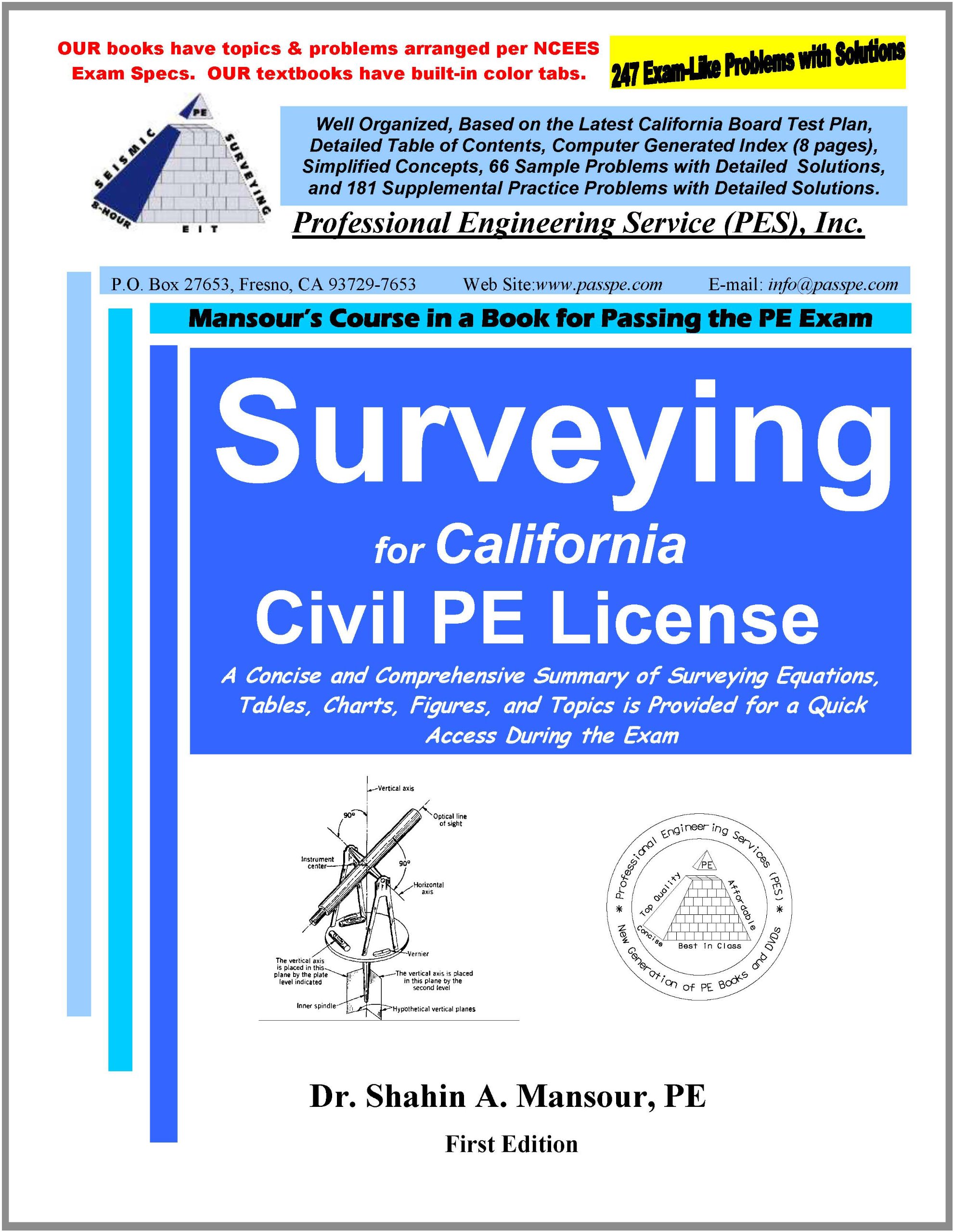 Amazon.com: Surveying for California Civil PE License: 9780982372630 ...