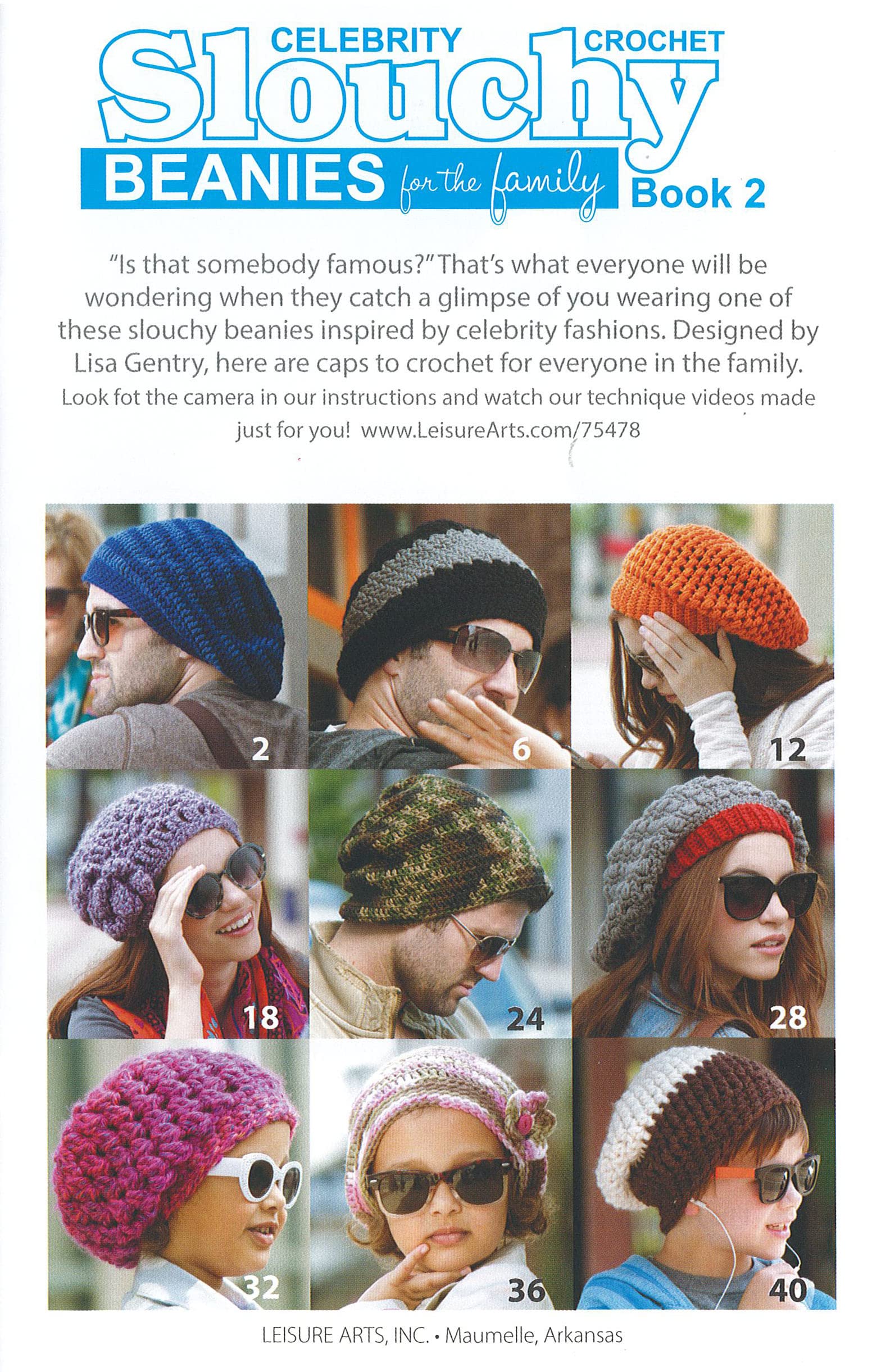 Celebrity Crochet Slouchy Beanies for the Family, Book 2: Gentry, Lisa ...