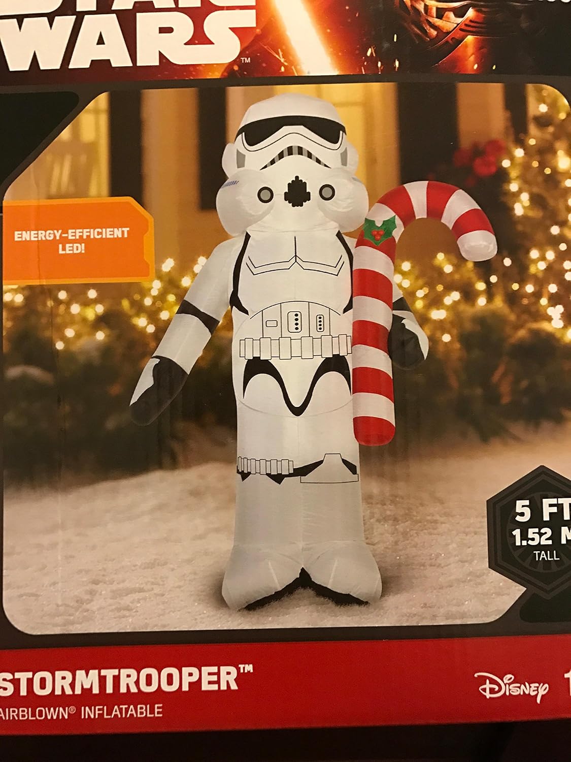 Amazon.com: Star Wars Stormtrooper with Candy Cane Holiday Airblown ...