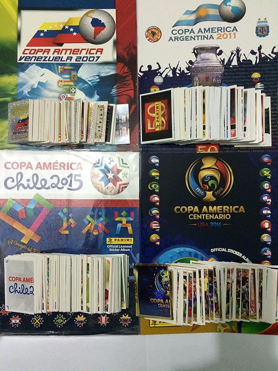 Panini Copa America 2007 2011 2015 2016 4 Complete Collection Stickers ...