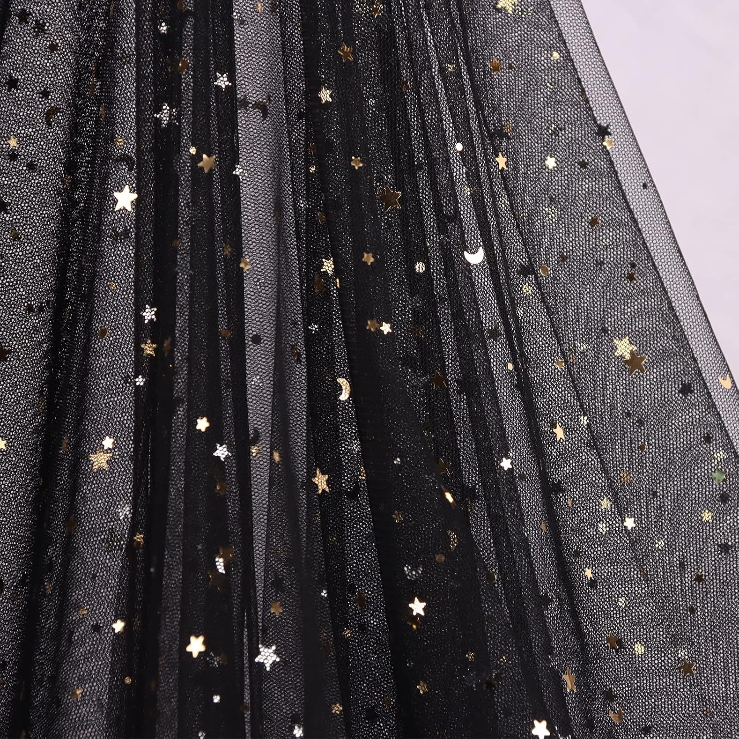 Amazon.com: SHAYUAN 54" x 8 Yards Black Glitter Tulle Fabric Rolls ...