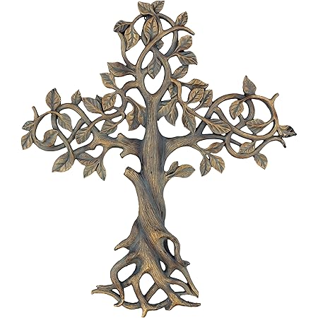 Amazon.com: Old River Outdoors Large 16" Tree of Life Wall Cross ...
