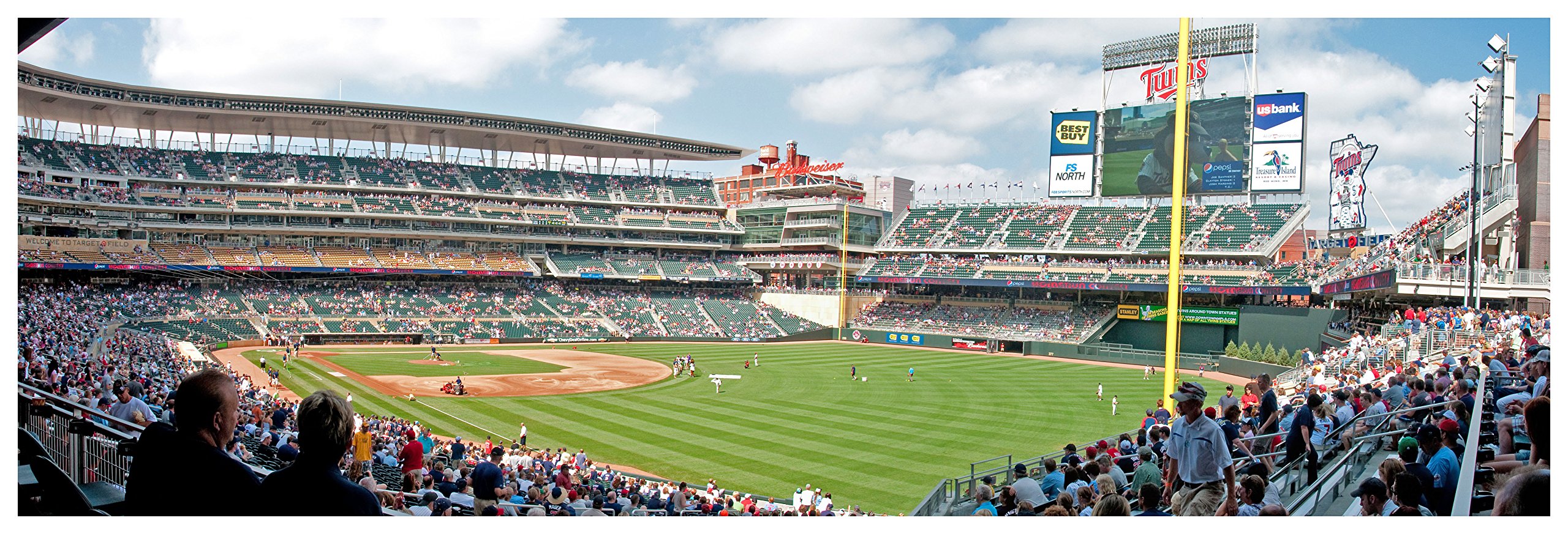 Amazon.com: Target Field - Baseball Field - 44x15 Matte Poster Print ...