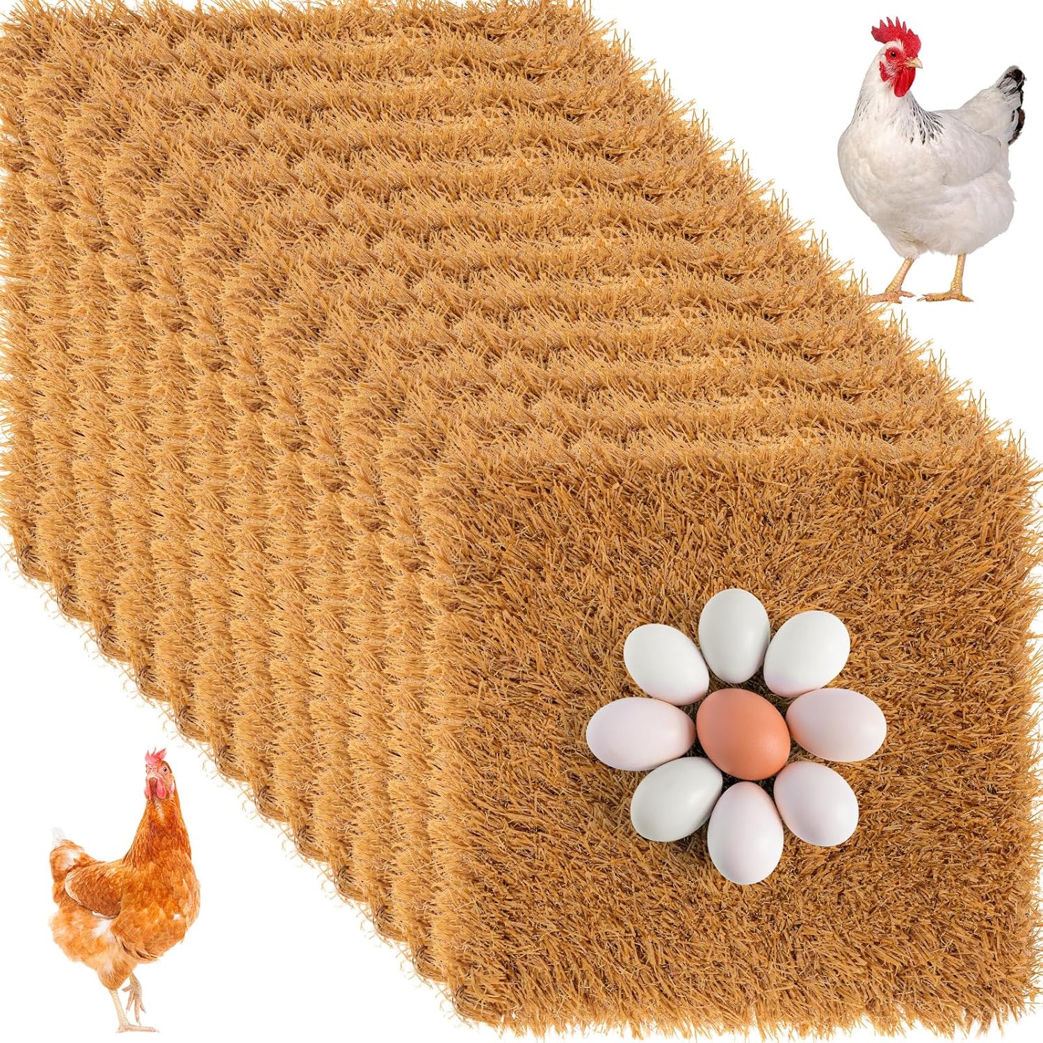 Amazon.com: Zhengmy 12 Pcs Chickens Nesting Pads Set Nest Box Bedding ...
