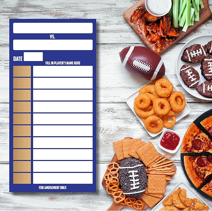 Amazon.com : 10 Line Football Scratch Off Strip Cards (100 Cards/Pack ...