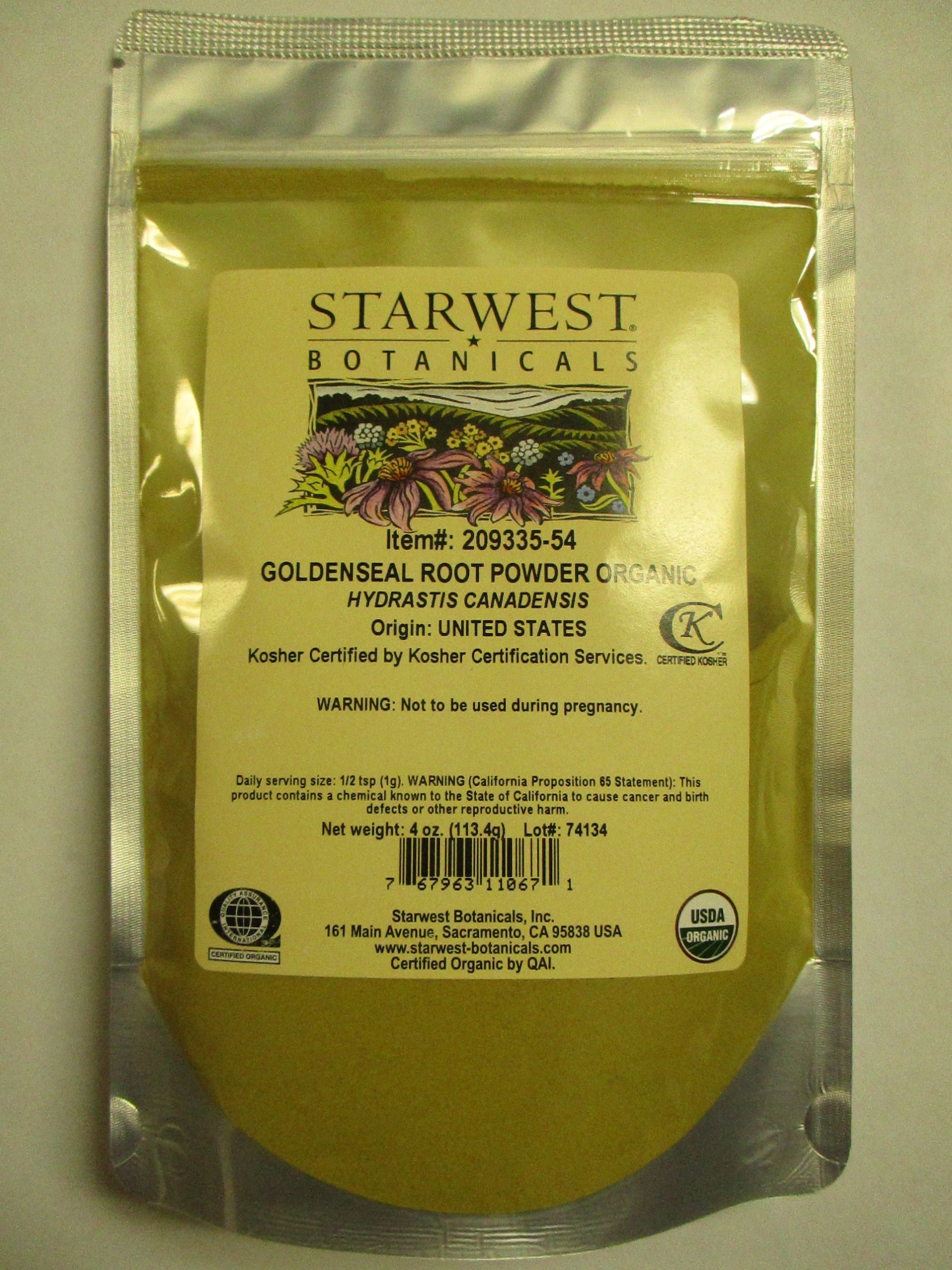 Amazon.com: Starwest Botanicals Organic Goldenseal Root Powder, 4 ...