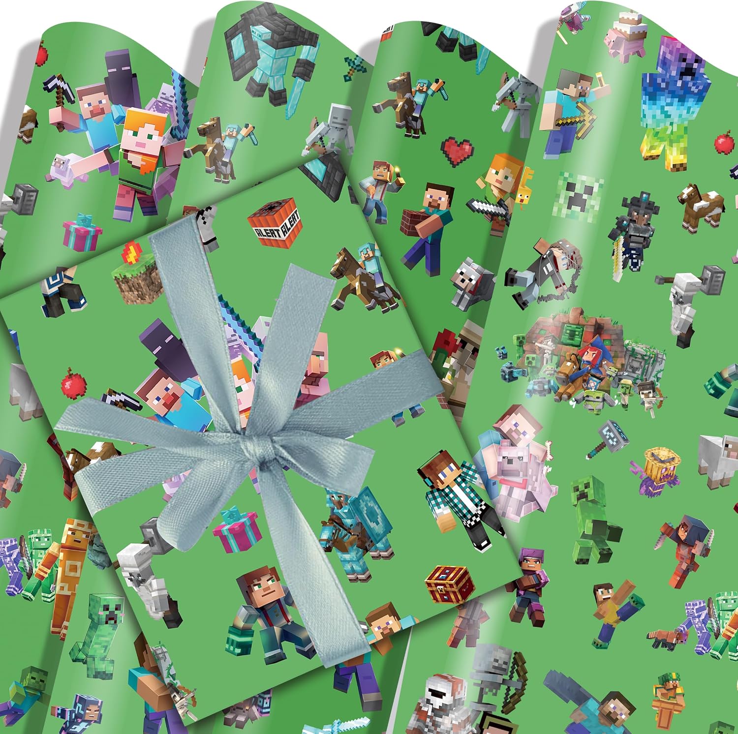 Gaming Wrapping Papers 5 Sheets 50cm x 70cm Video Game Gift Wrapping ...