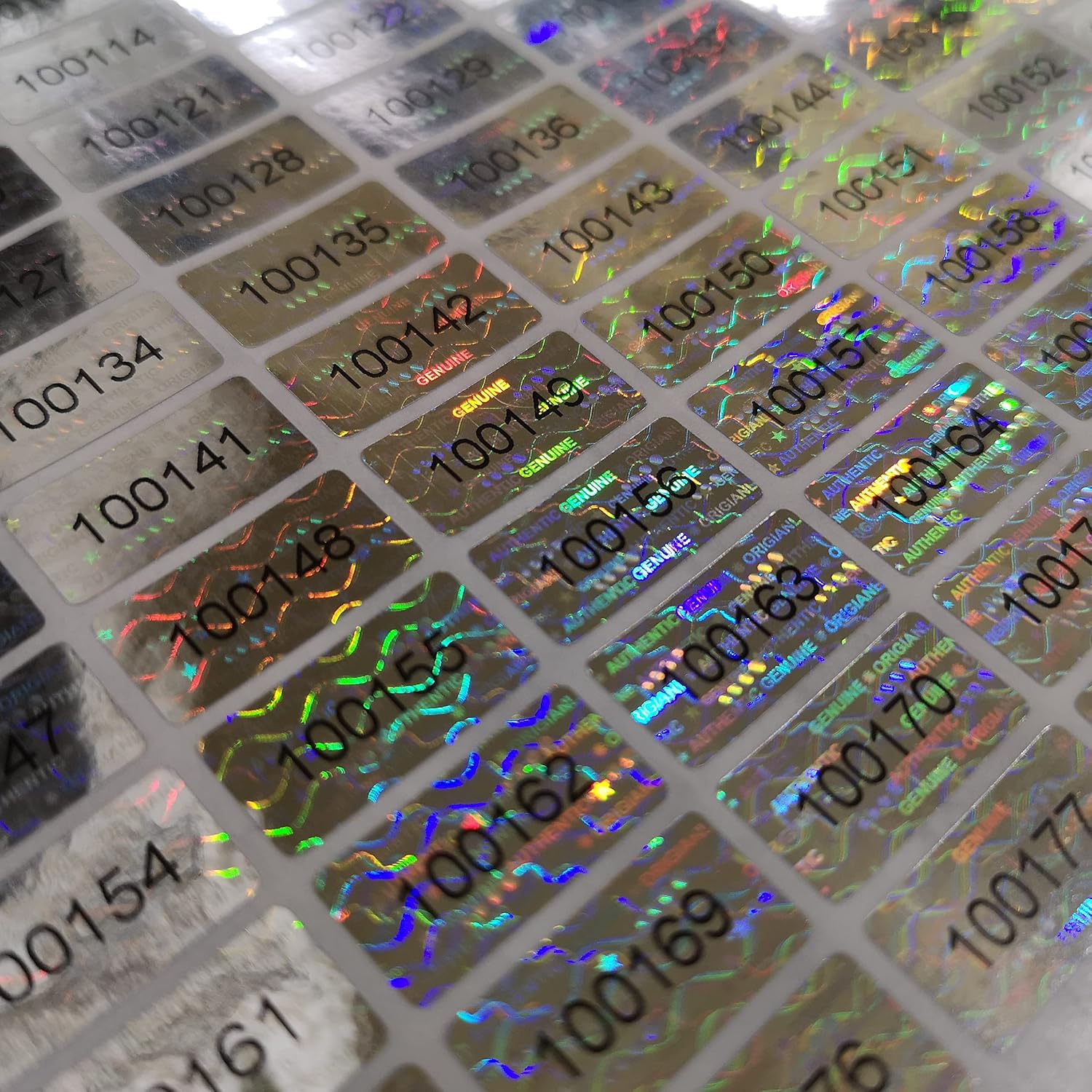 Tamper Proof Stickers 10mm x 20mm Various Pack Sizes of Genuine ...