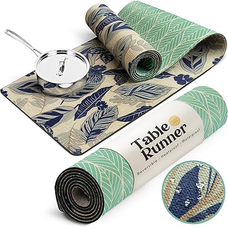 Amazon.com: RIMONA'S Thermo Heat Resistant Table Runner and Trivet for ...