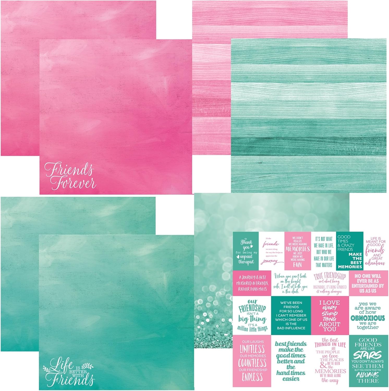 Amazon.com : Generic Friends Forever - 12x12 Scrapbooking Paper ...
