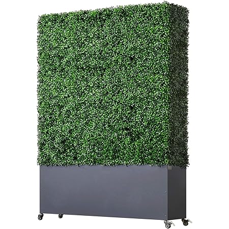 Amazon.com: AGPL Artificial Boxwood Hedge with Gray Color Stainless ...