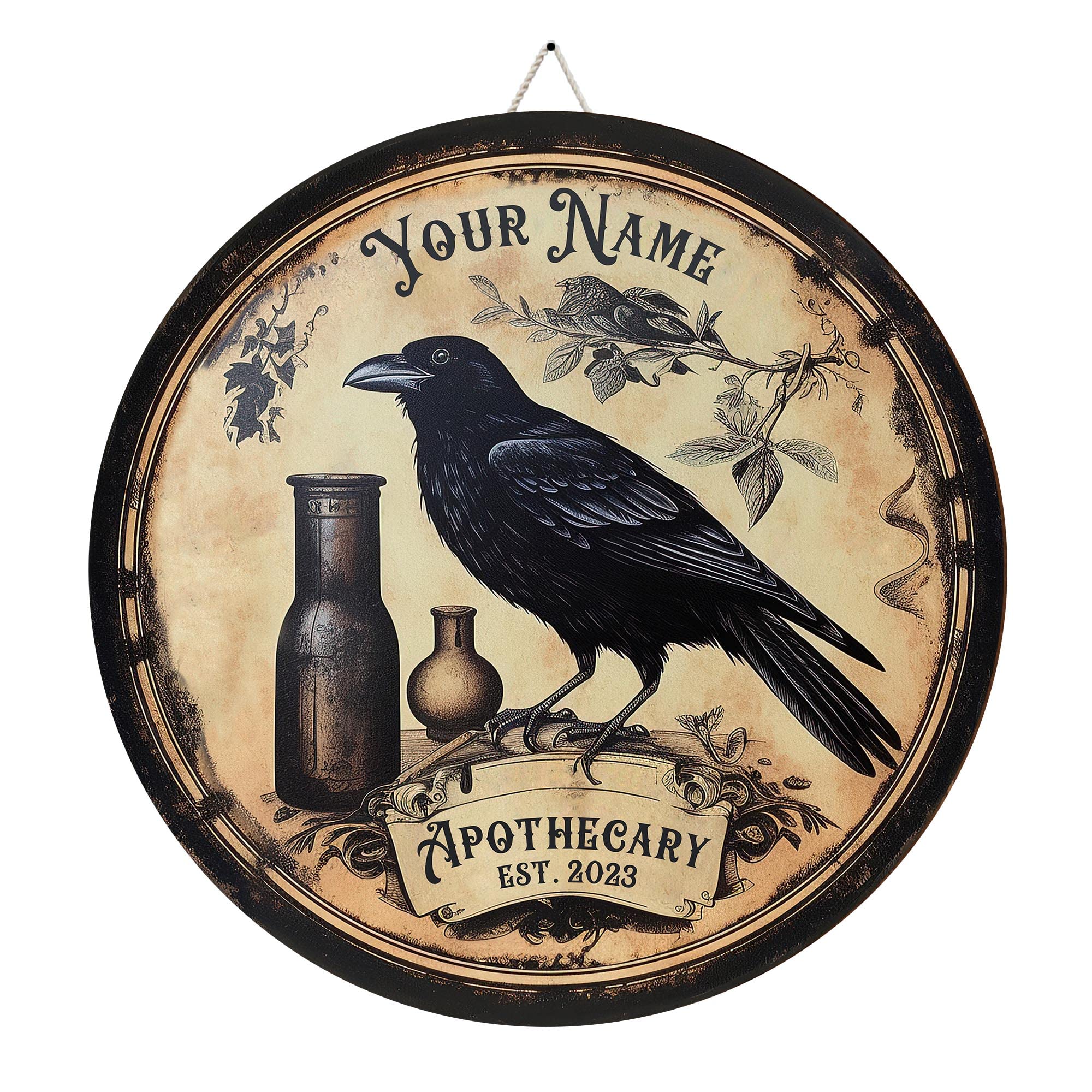 Amazon.com : WODORO Personalized Apothecary Shoppe Wood Sign, Spooky ...