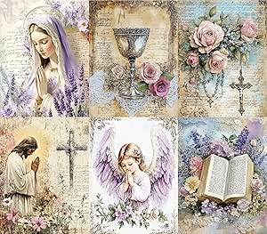 Amazon.com: Christian Rice Papers, 8" x 10.5" (6 Sheets) – Decoupage ...