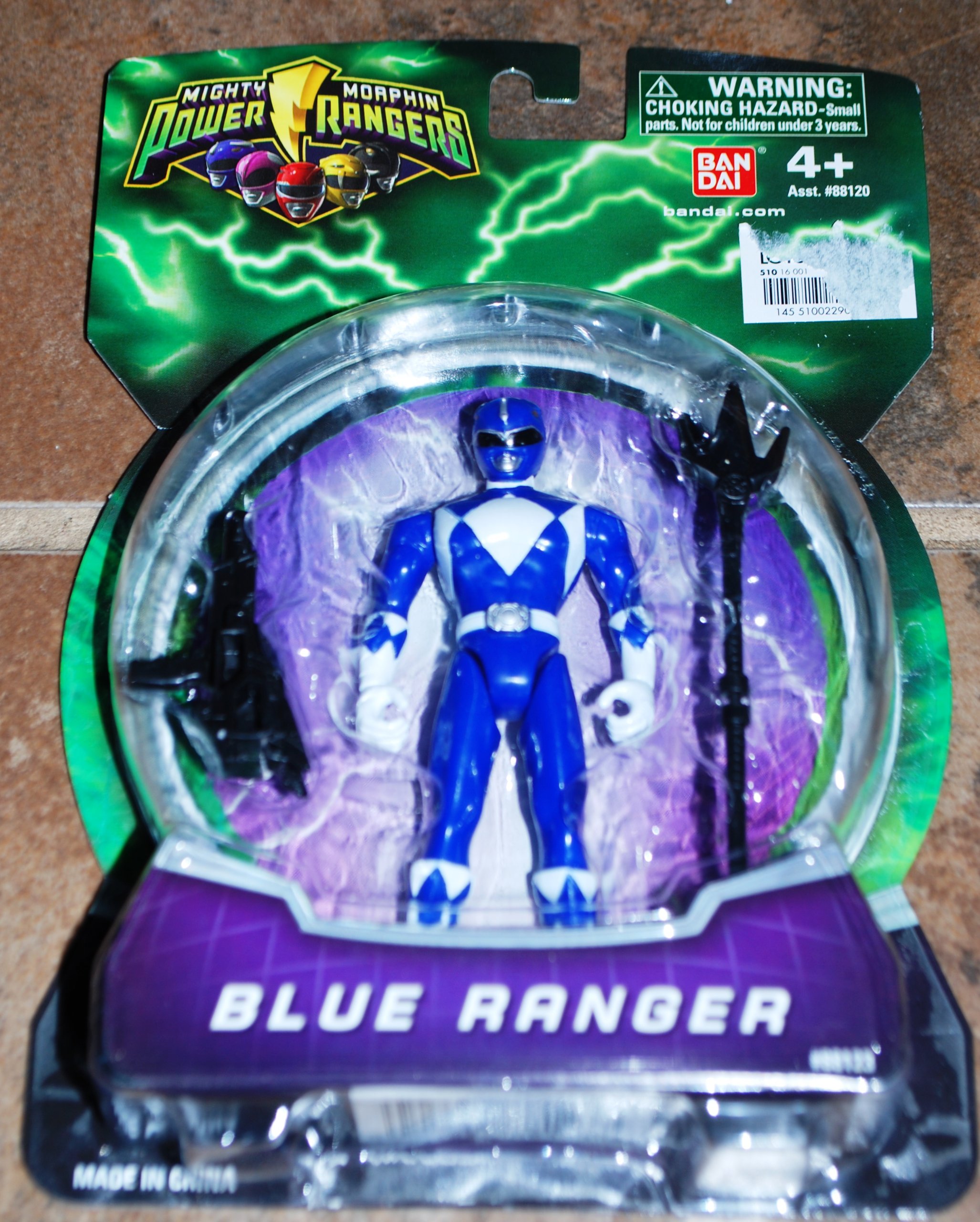 Amazon.com: Power Rangers Mighty Morphin 4 Inch Action Figure Blue ...