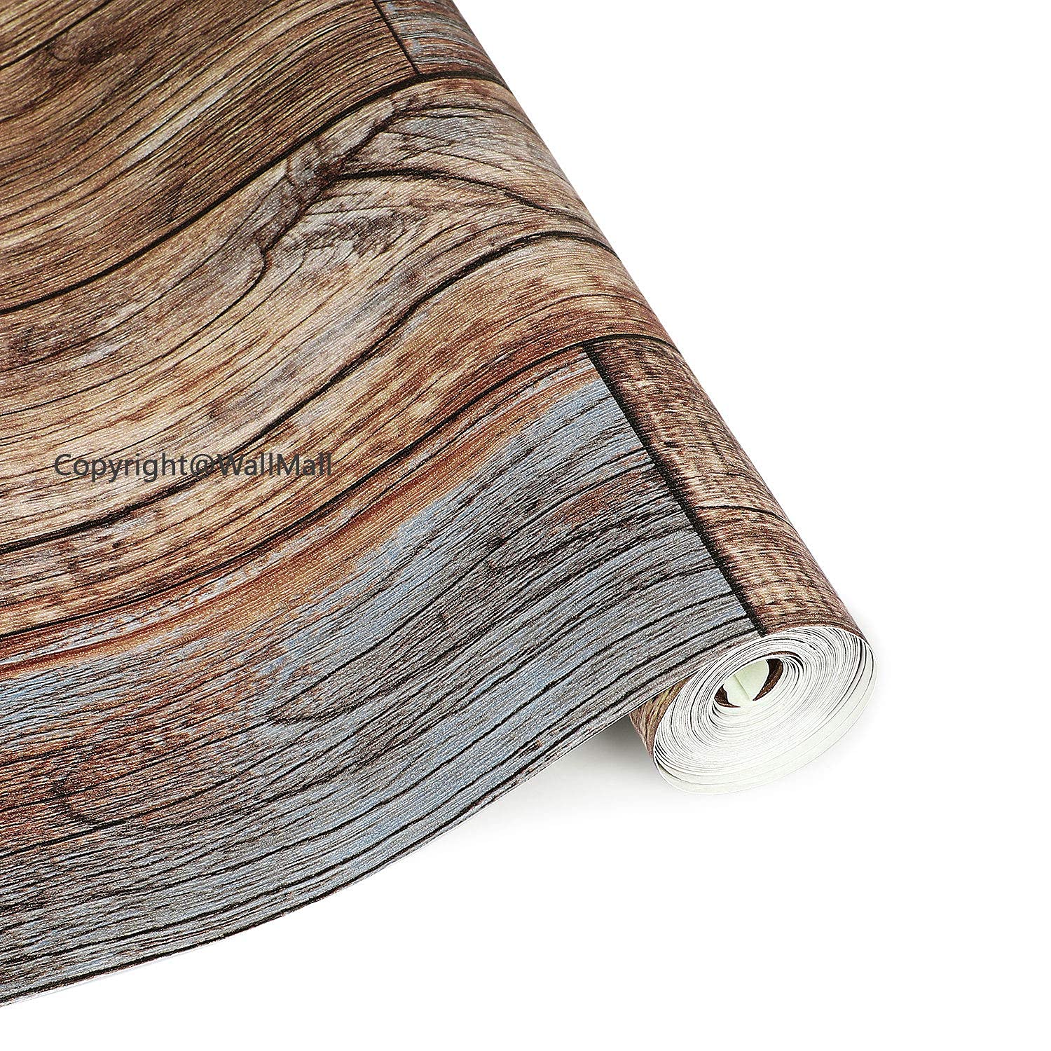 Buy WallMall Long Wood Stripe Wooden Wallpaper for Wall Living Room ...